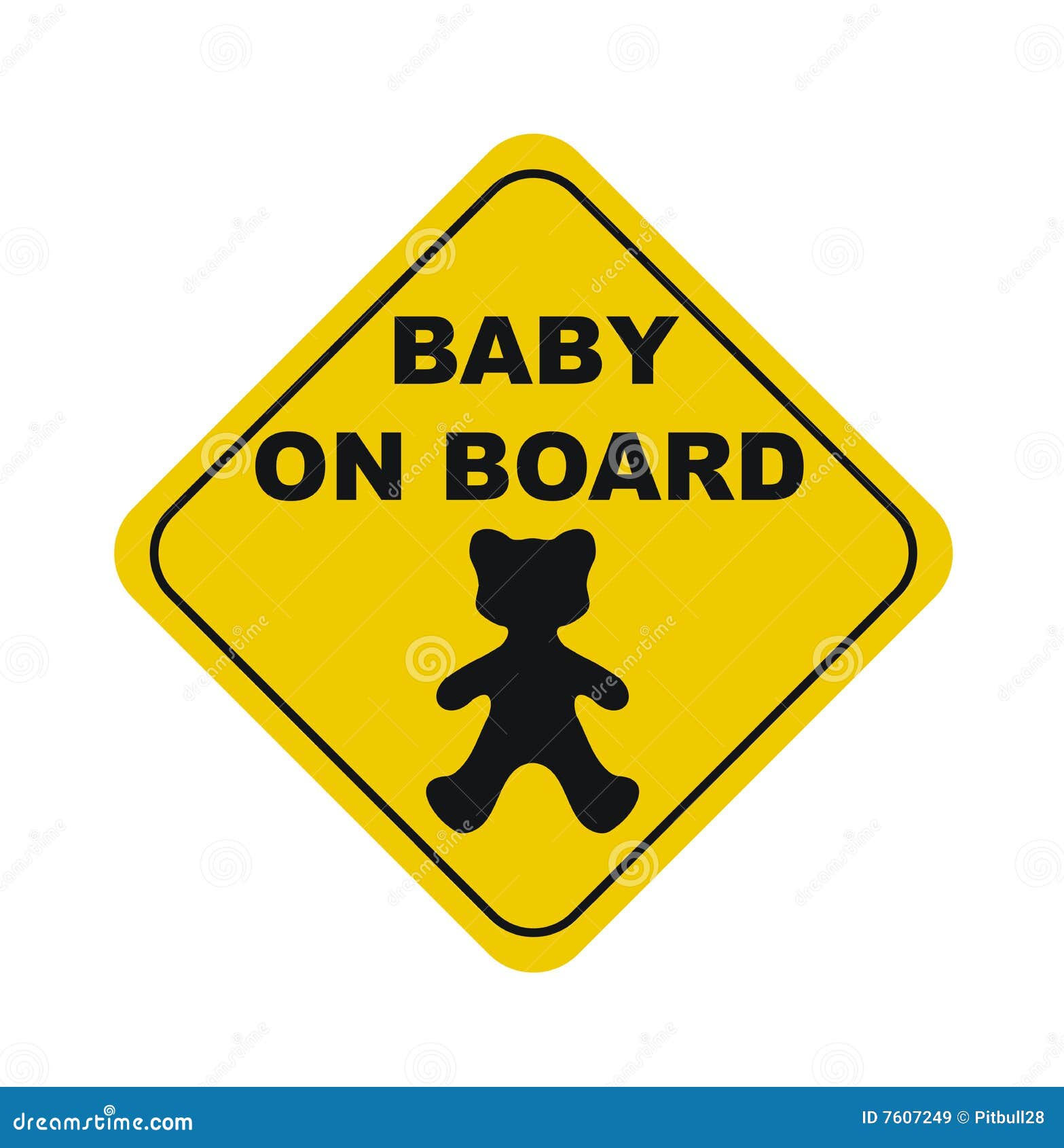 Baby on board sign stock illustration. Illustration of board - 7607249