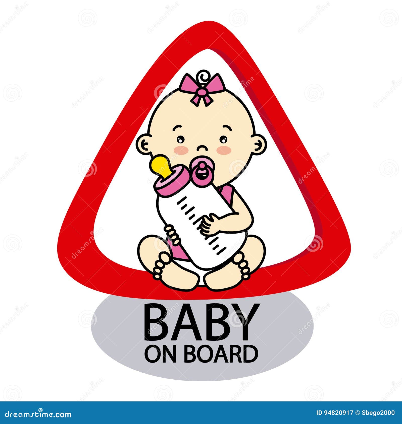 Baby on Board Sign stock vector. Illustration of banner - 94820917