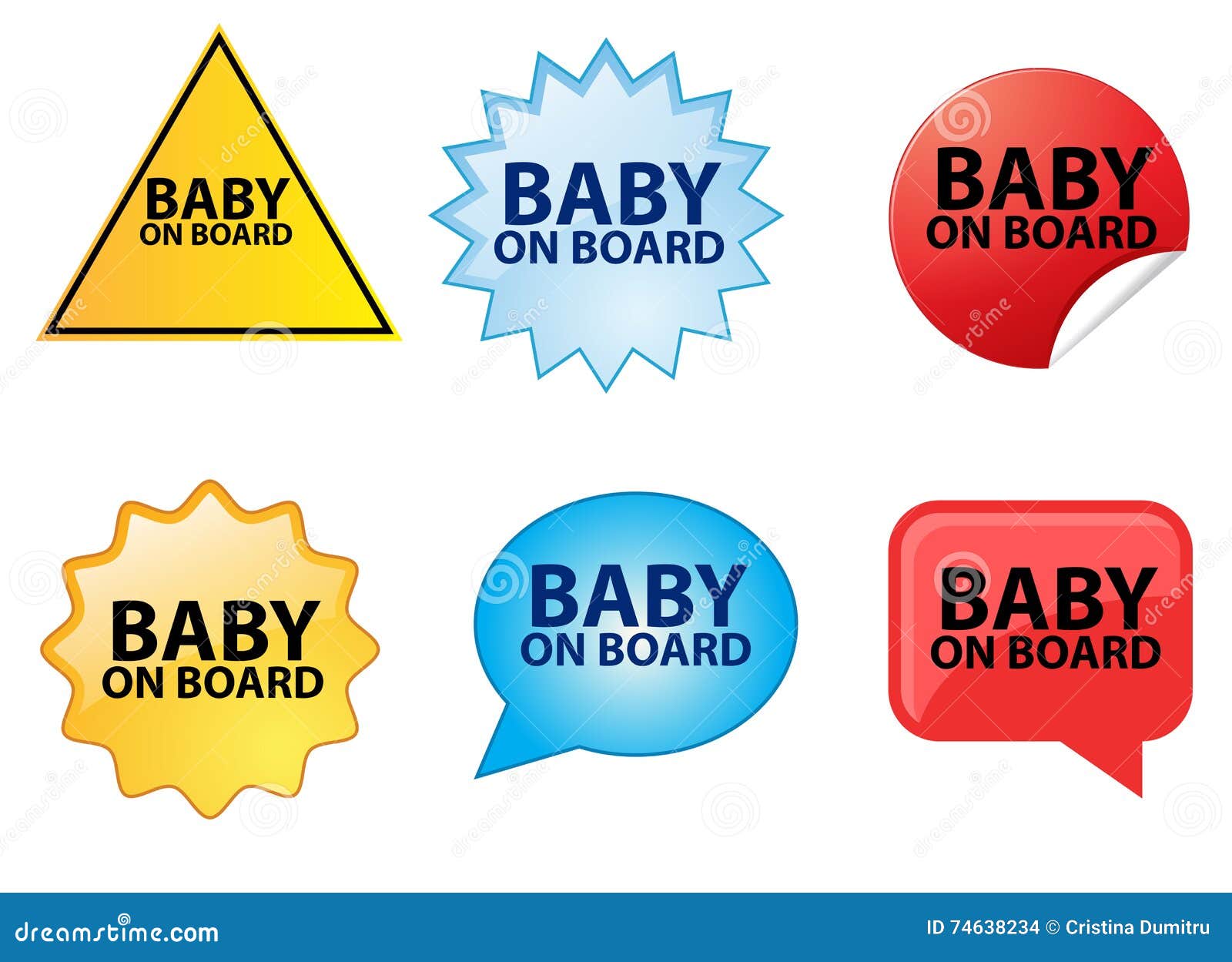Baby on board sign stock illustration. Illustration of icon - 74638234