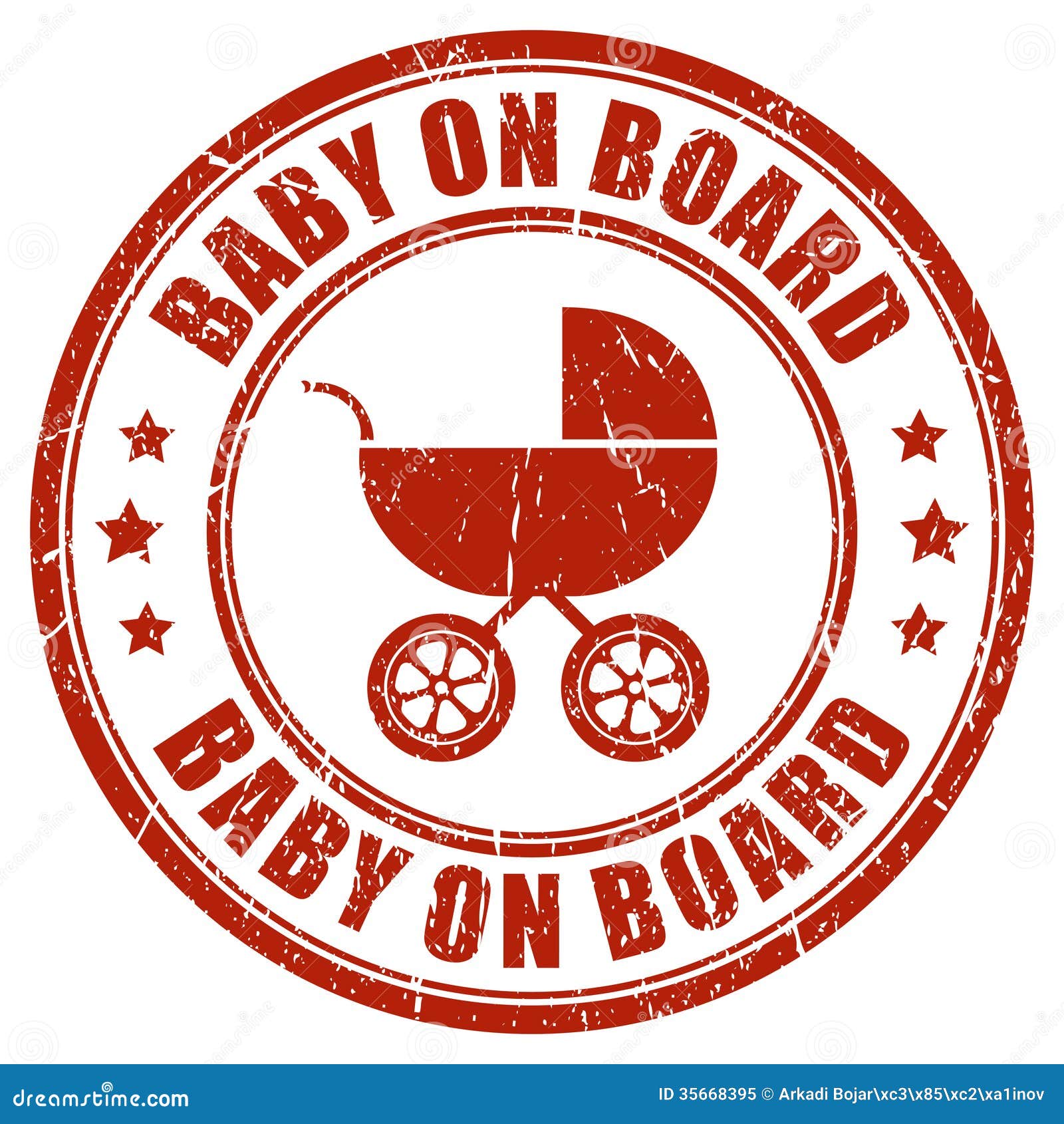 Baby on board stamp stock vector. Illustration of label - 35668395