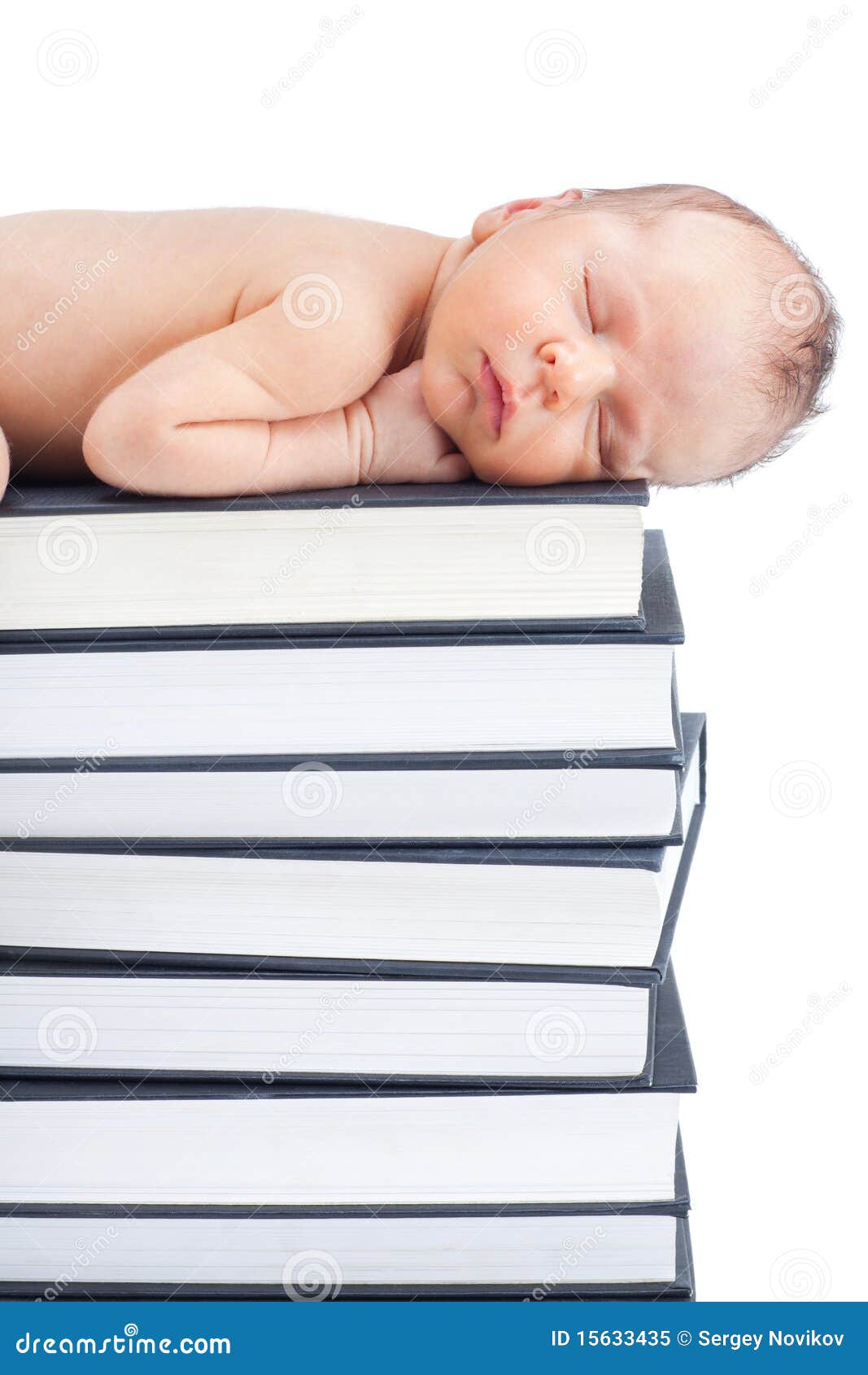 Baby and books stock image. Image of sleep, books, adorable - 15633435