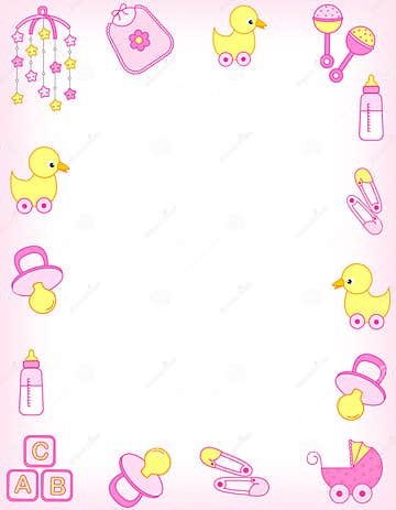 Baby border stock illustration. Illustration of artistic - 14556642