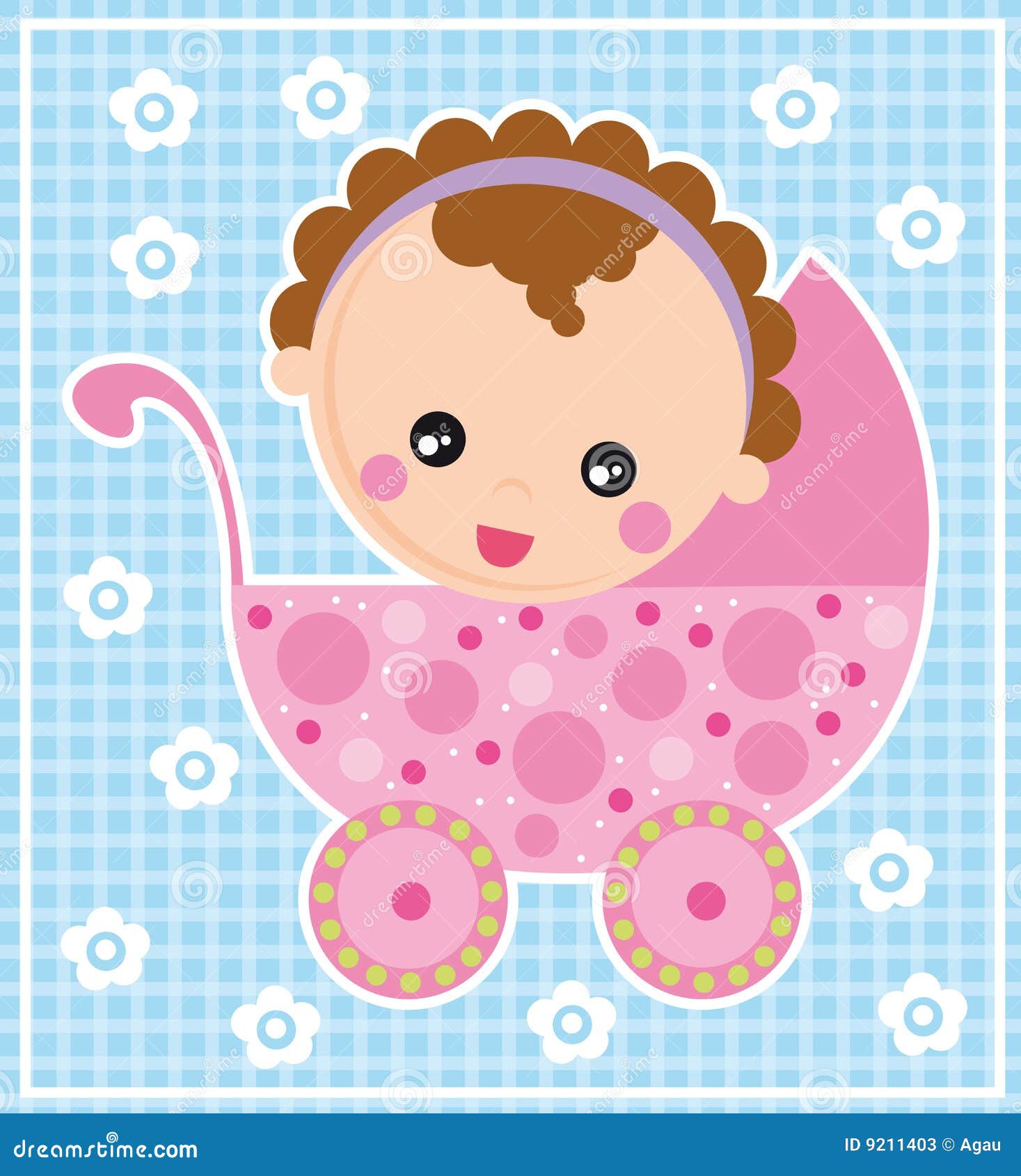 Baby born stock vector. Illustration of pink, blue, baby - 9211403