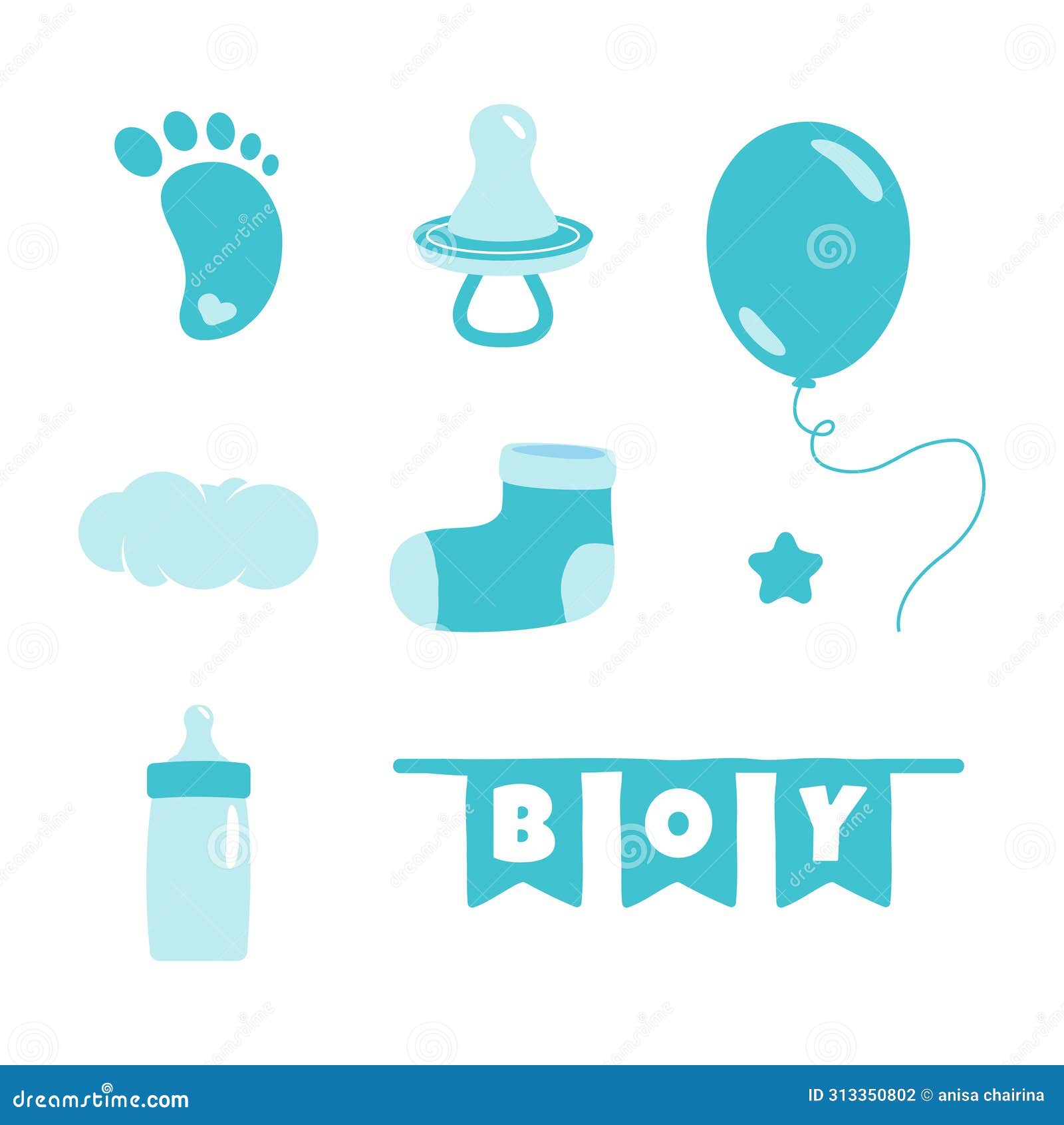 Baby Born Design Element Illustration Stock Vector - Illustration of ...