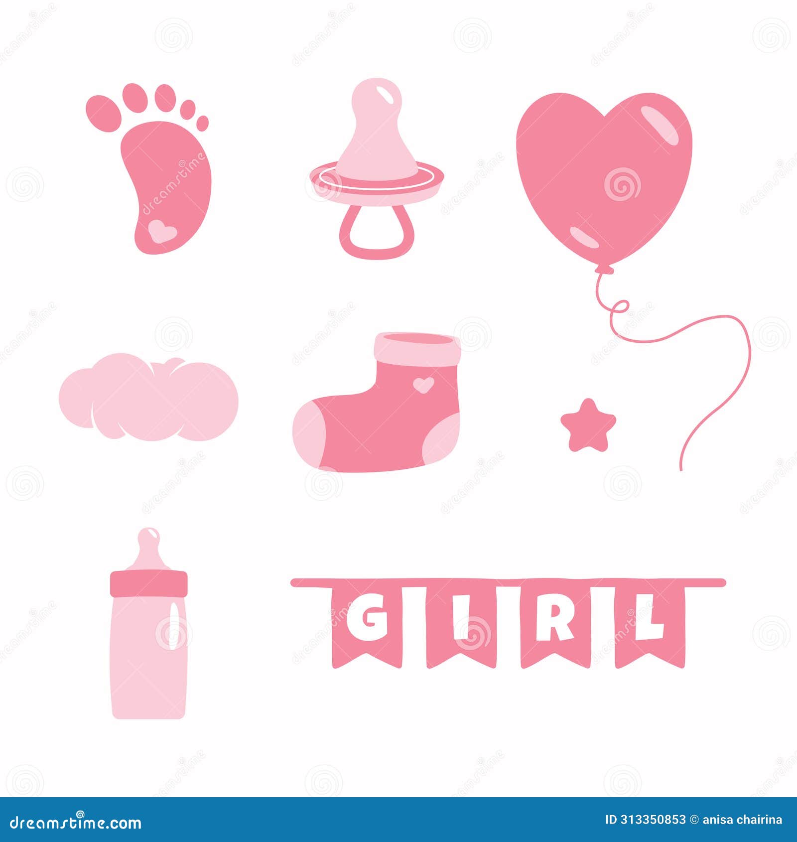 Baby Born Design Element Illustration Stock Vector - Illustration of ...
