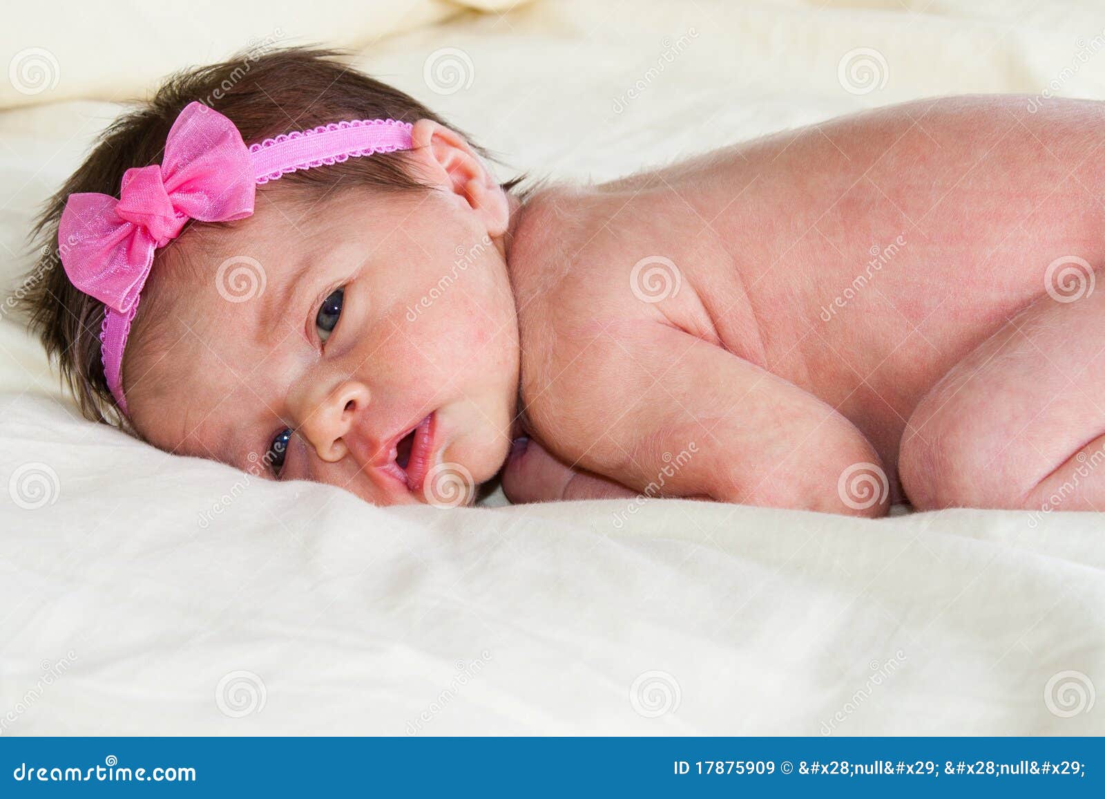Baby with a Bow stock image. Image of life, little, isolated - 17875909
