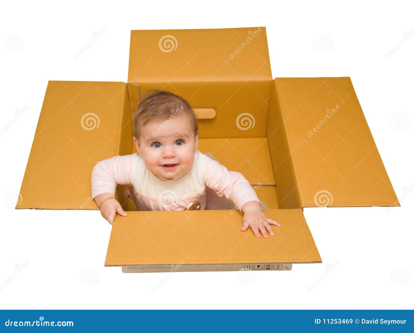 Baby in a box stock image. Image of infant, lovely, beauty - 11253469