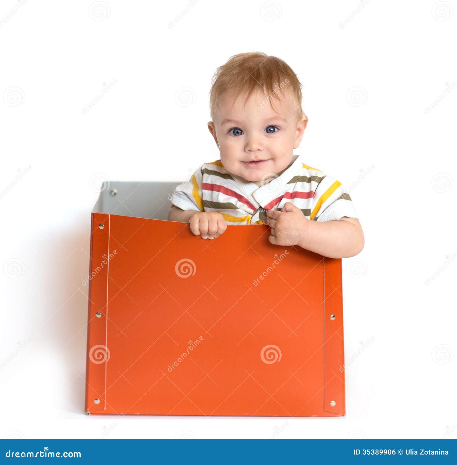 The baby in a box stock photo. Image of excitement, concepts - 35389906