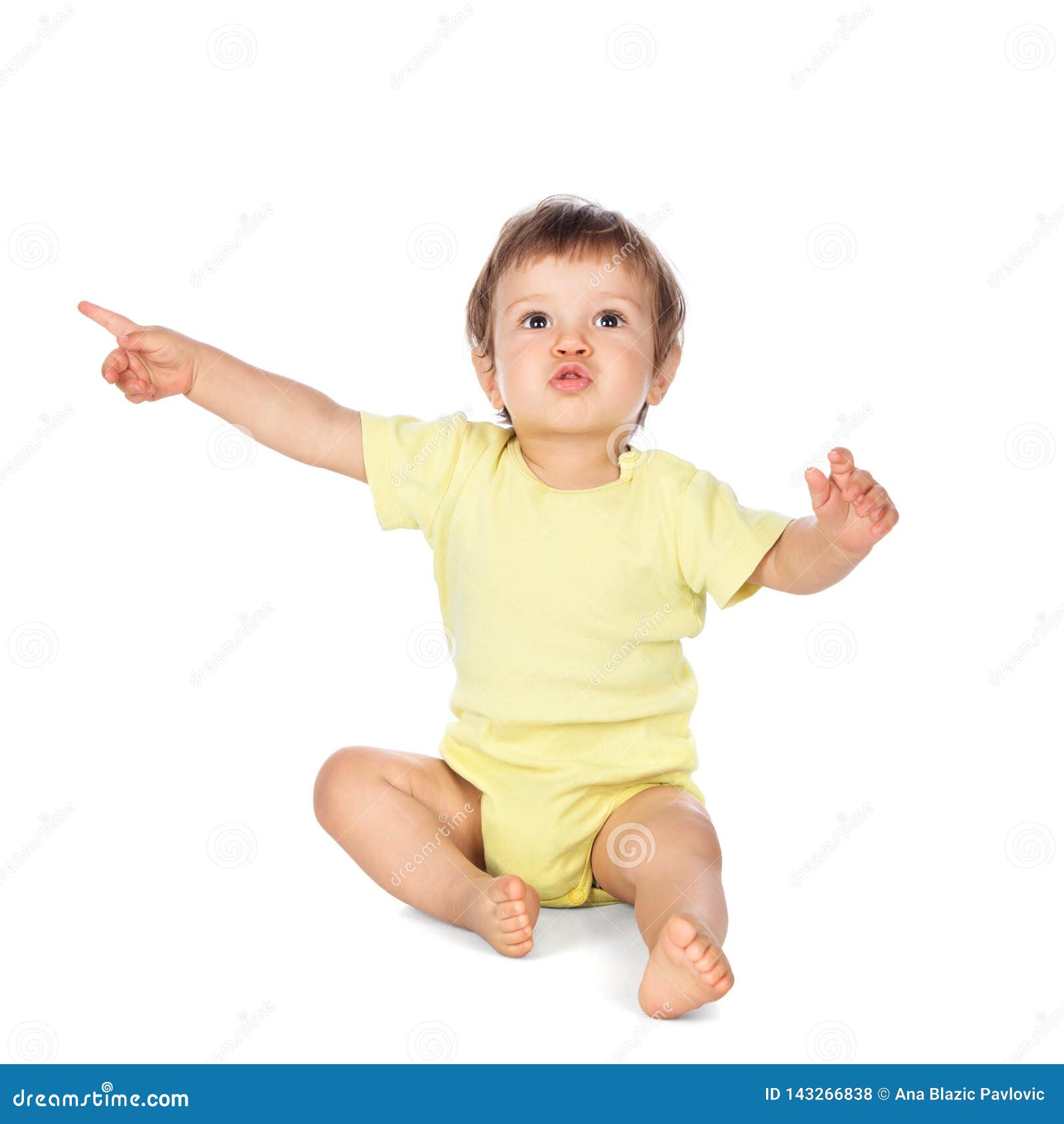 Baby Boy Pointing with Finger Stock Photo - Image of baby, happy: 143266838
