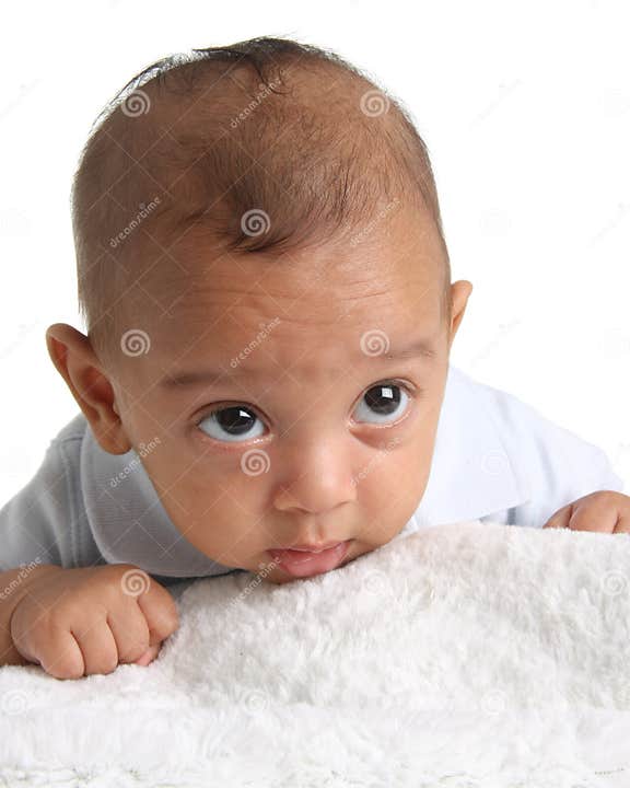 Baby boy stock image. Image of face, laying, fijian, childhood - 16342471