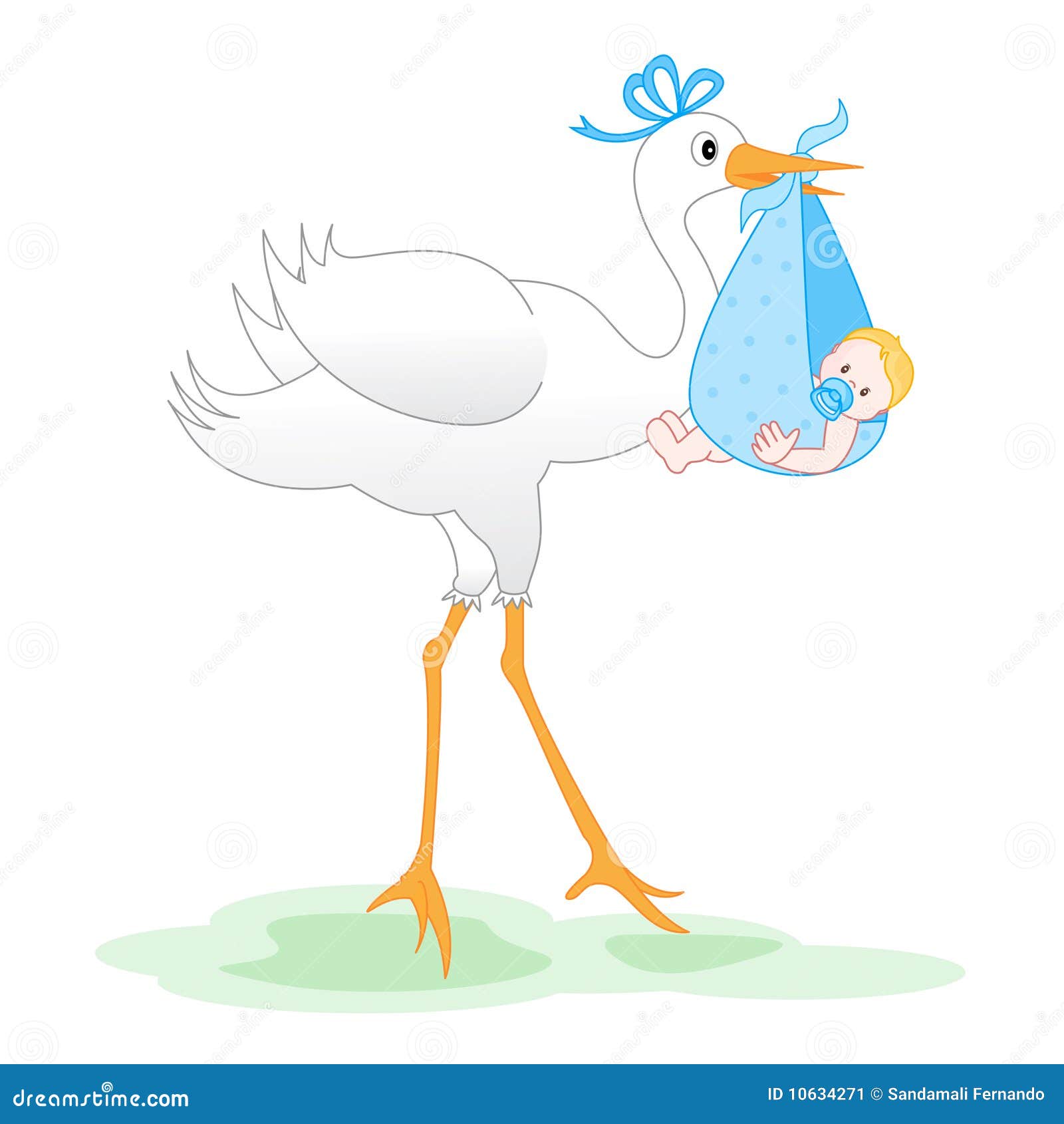 Baby Boy Arrival Announcement Stock Vector - Illustration of ...