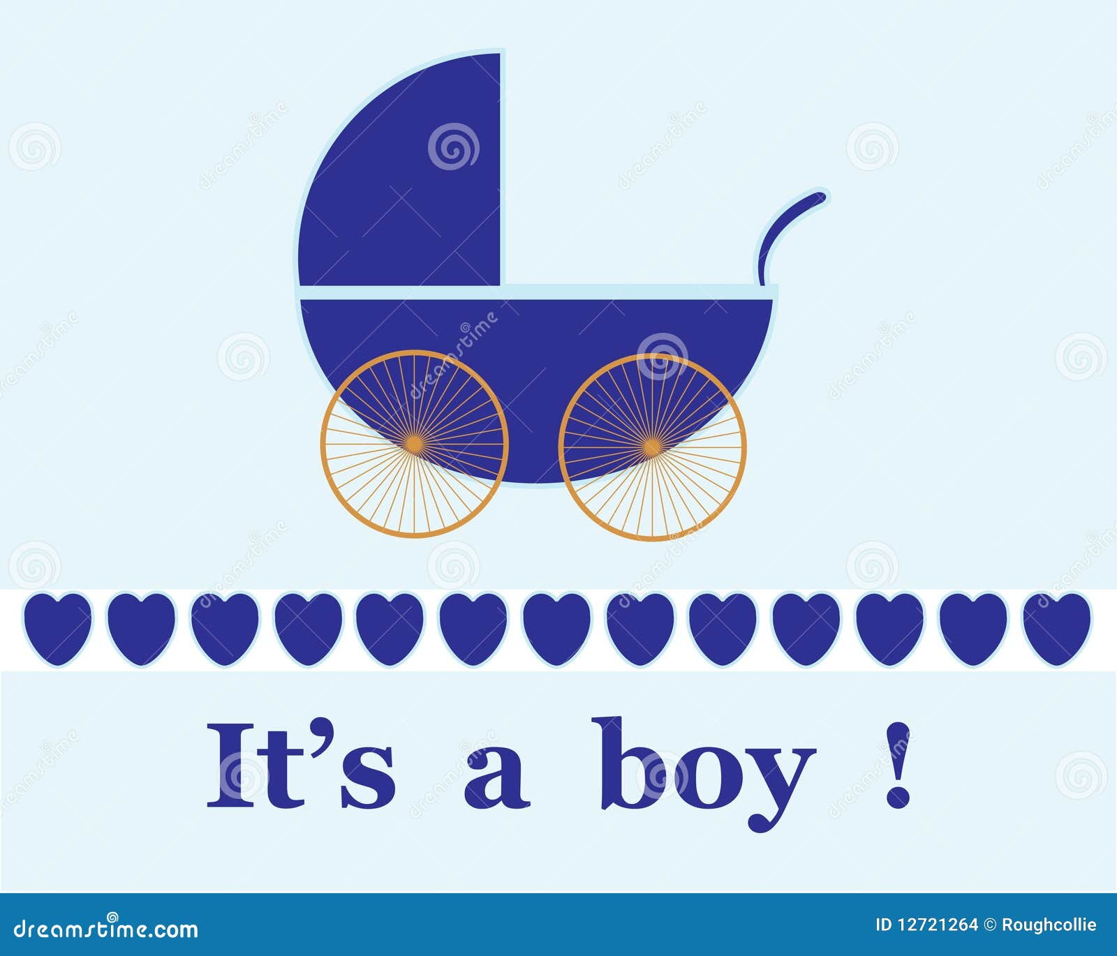 Baby Boy Arrival Announcement Stock Vector - Illustration of design ...
