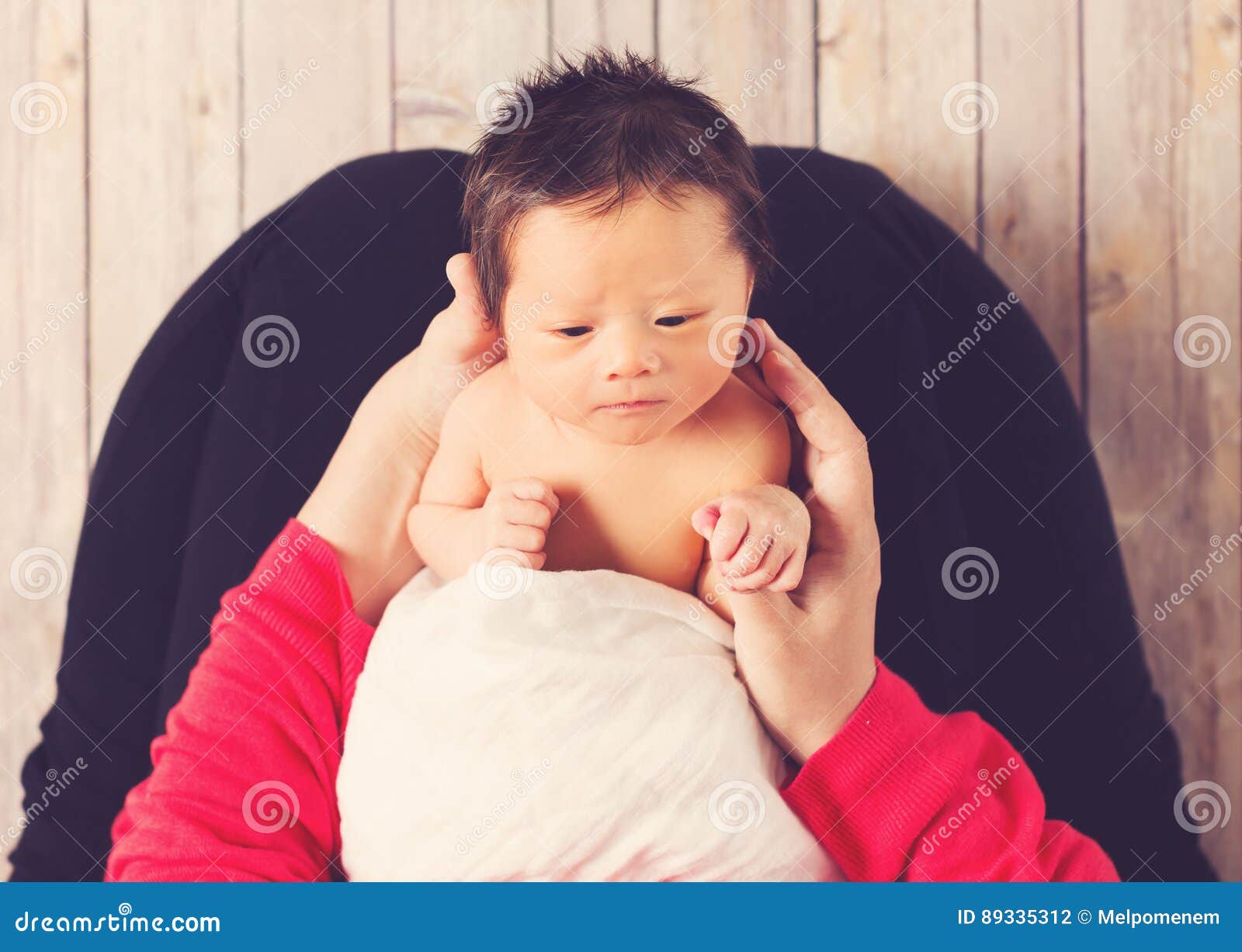 Baby Boy Being Cared for by His Mother Stock Photo - Image of infant ...