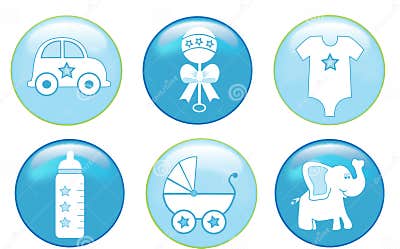 Baby Boy Buttons stock vector. Illustration of accessories - 5068316
