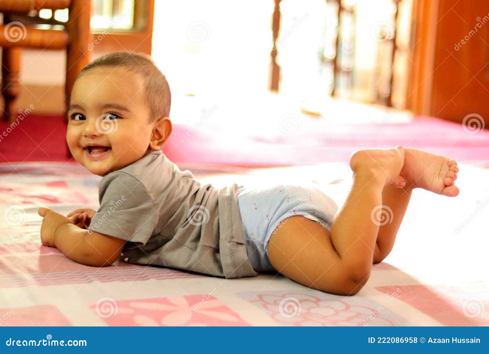 Baby Boy is Chilling on the Floor Stock Photo - Image of family ...