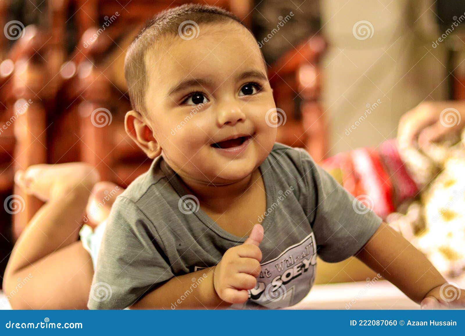 Baby Boy is Chilling on the Floor. Stock Photo - Image of male ...