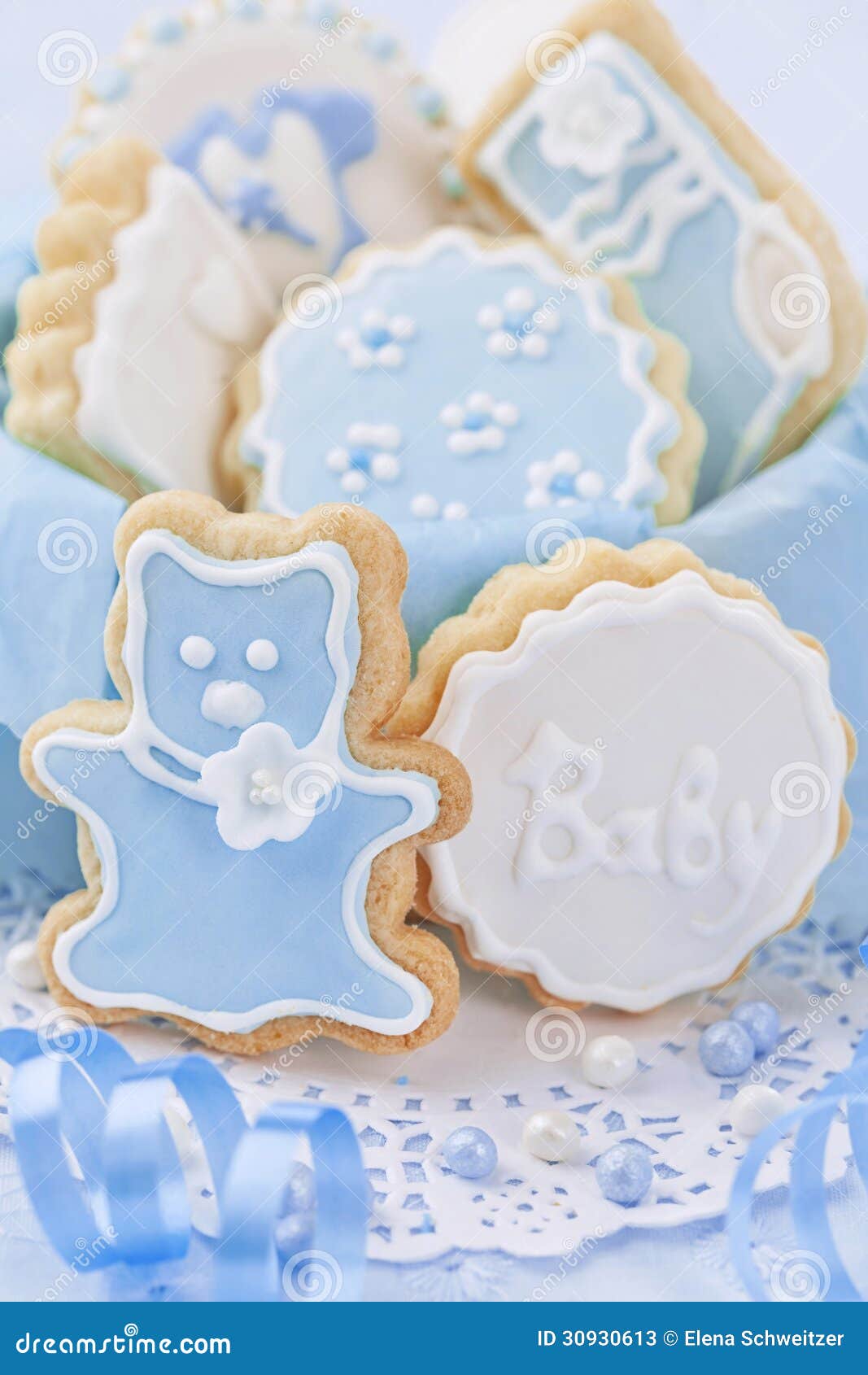 Baby boy cookies stock image. Image of frosted, frosting - 30930613