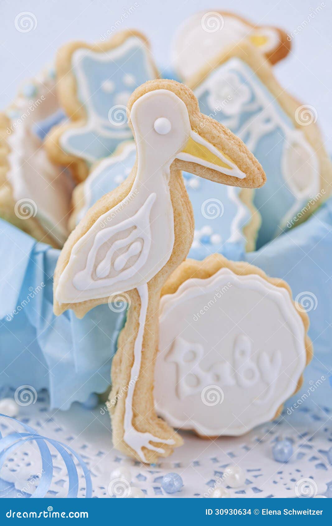 Baby boy cookies stock photo. Image of heart, holiday - 30930634