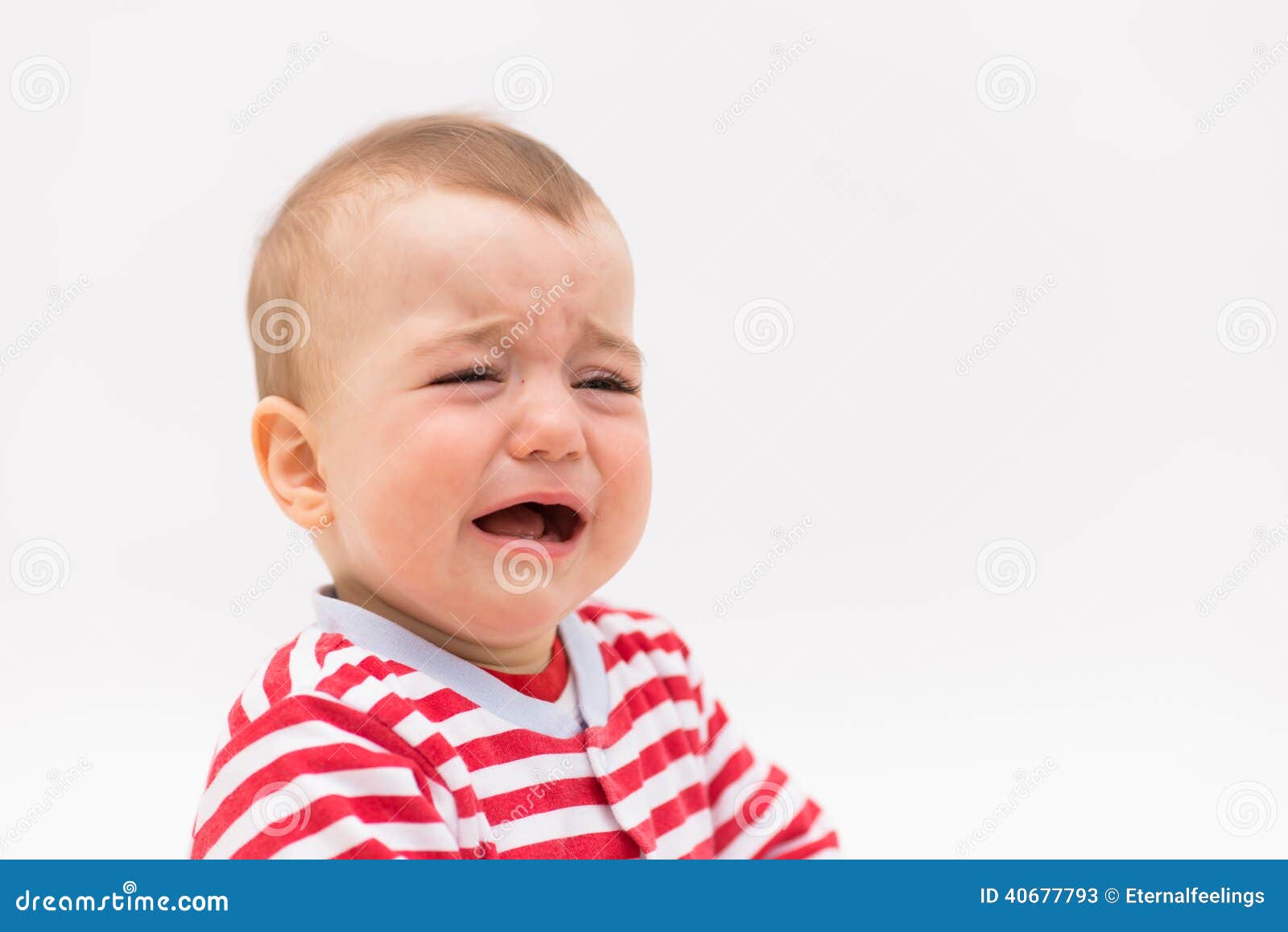Baby boy crying stock image. Image of depressed, emotion - 40677793