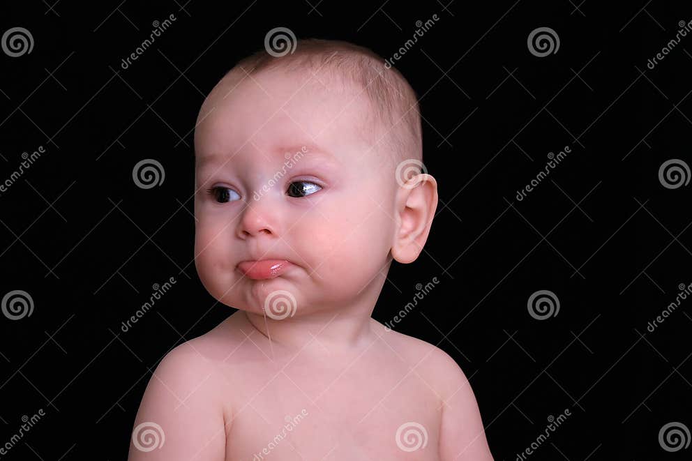 Baby Boy drooling stock image. Image of background, happy - 1956271