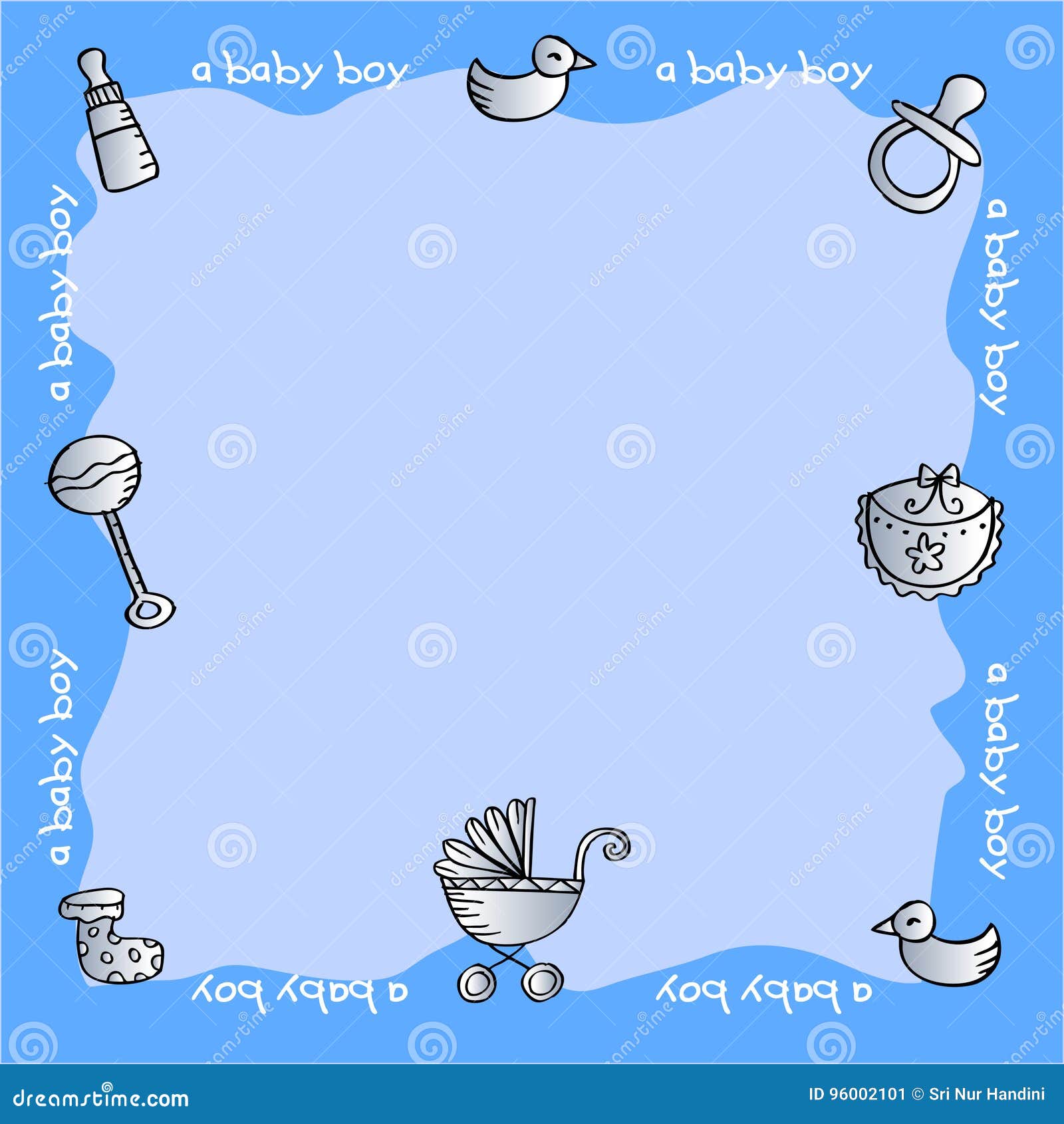 Baby boy elements stock illustration. Illustration of blue - 96002101