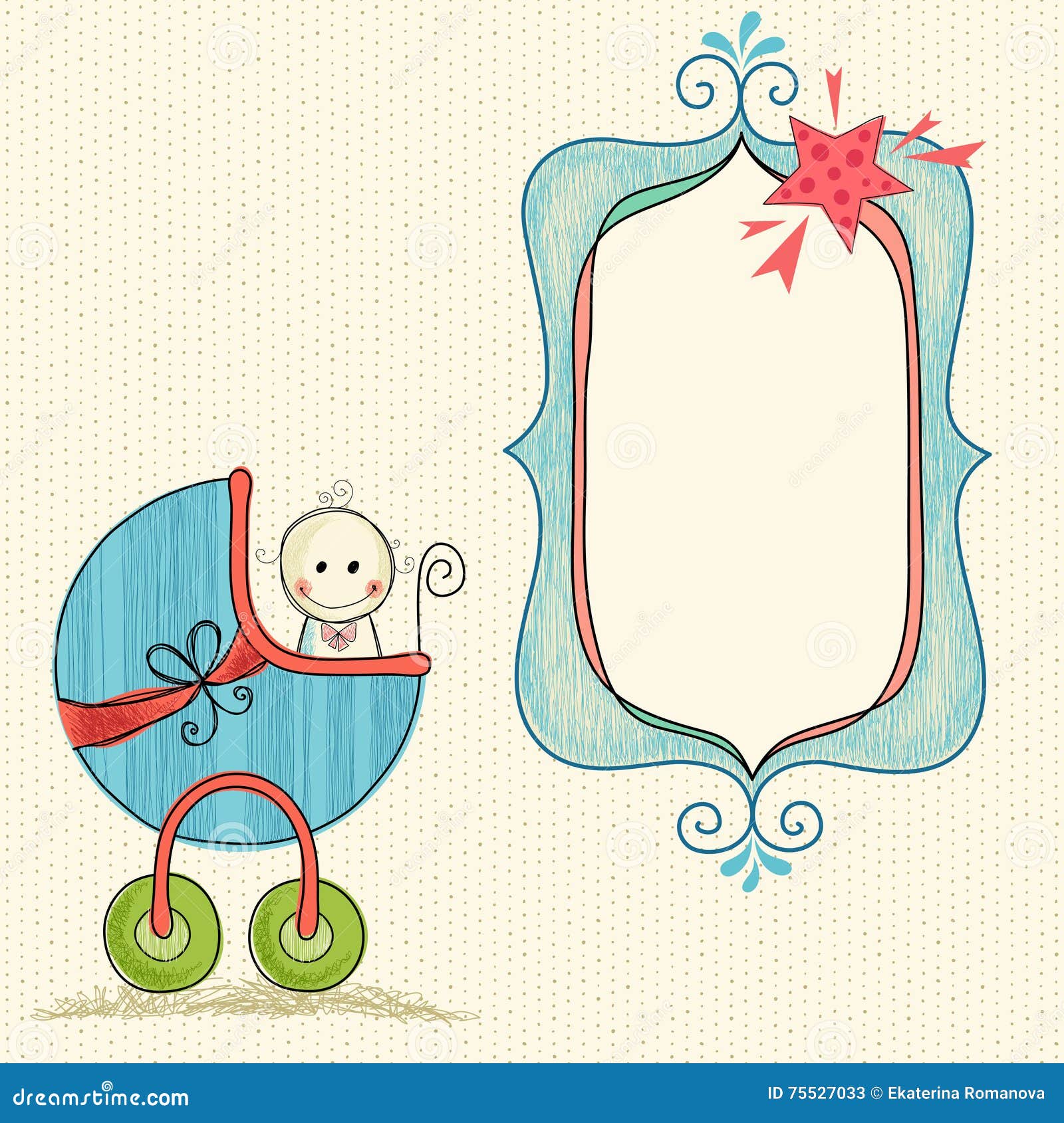 Baby Boy Frame stock vector. Illustration of graphic - 75527033