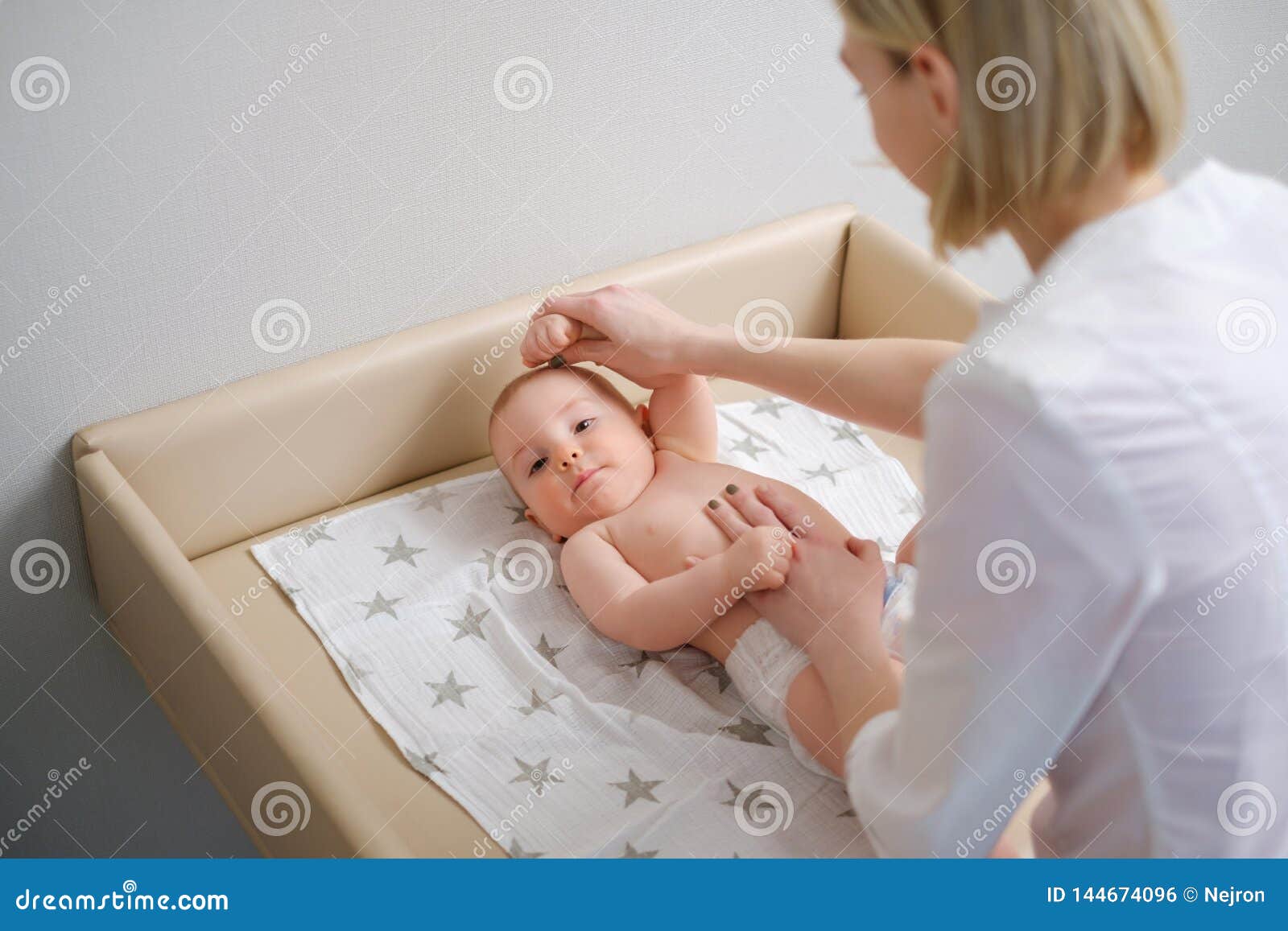 Baby Boy Getting a Massage from Masseuse Stock Photo - Image of gentle ...