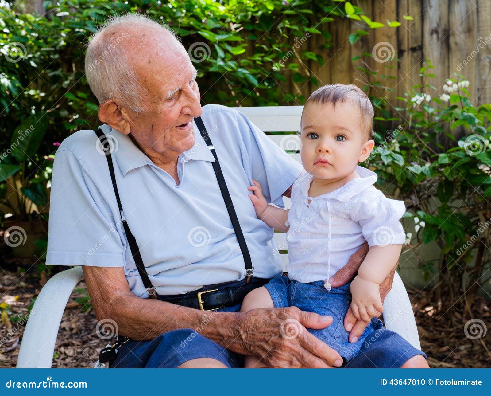 Great-grandfather And Great-grandson. Fishing Became A Popular ...