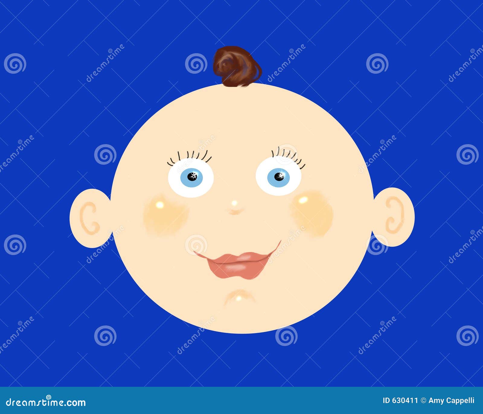 Baby boy head stock illustration. Illustration of scrapbook - 630411
