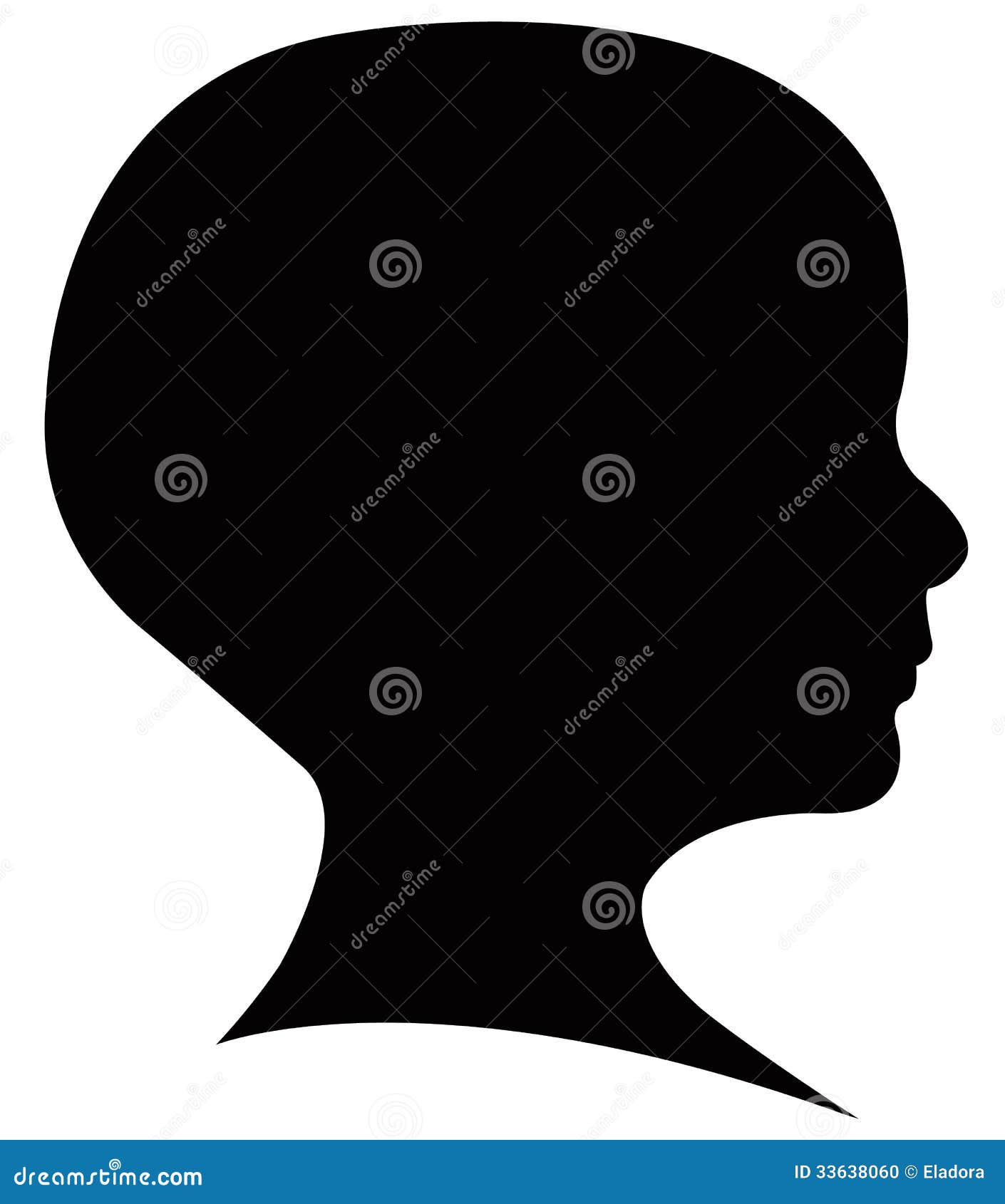 Little Boy Face Silhouette