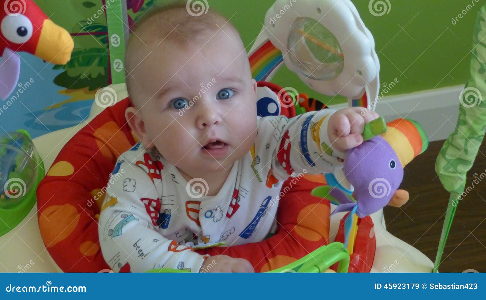 Baby boy stock image. Image of healthy, jumparoo, innocent - 45923179