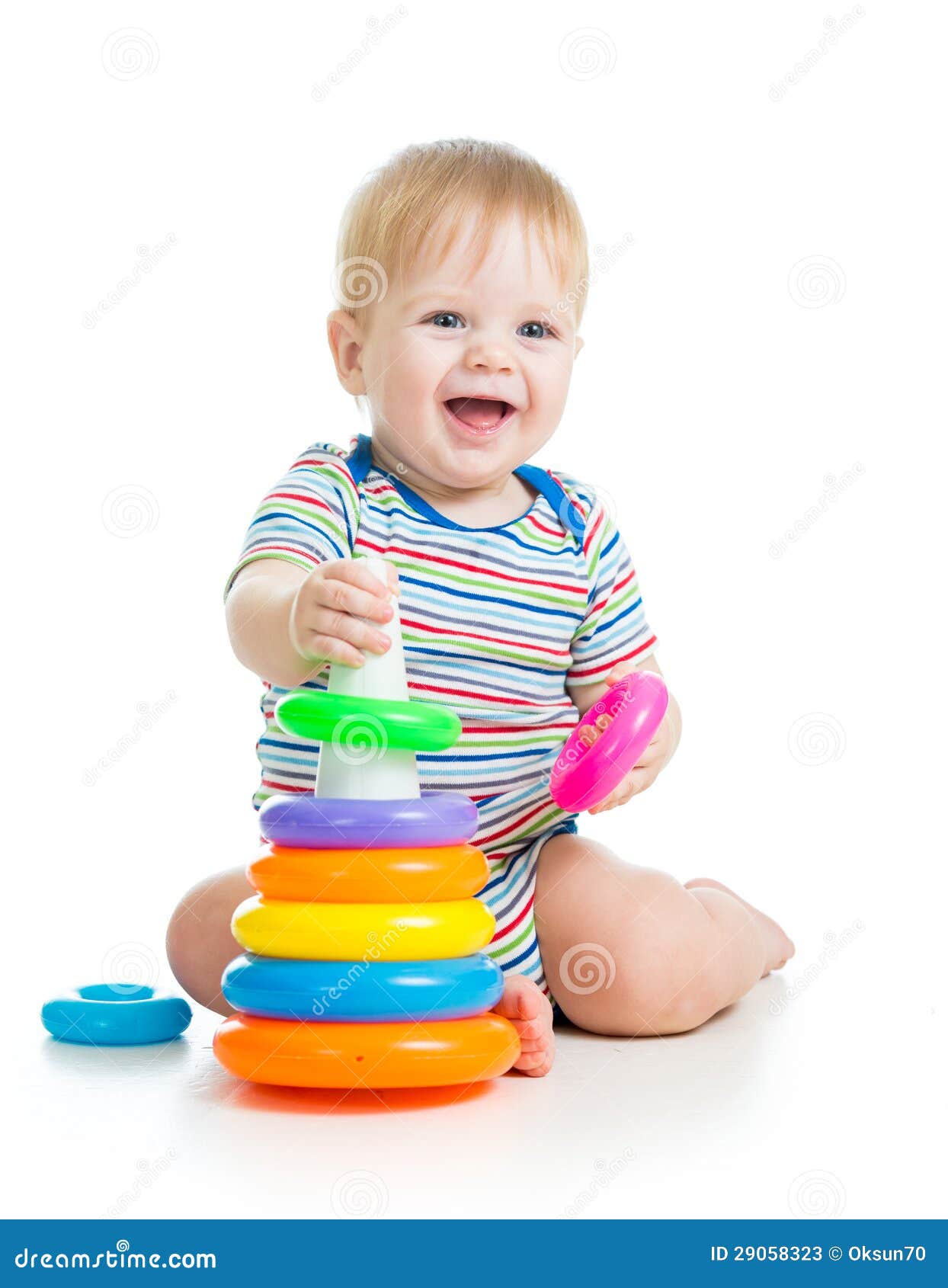 Baby Boy Playing and Smiling Stock Image - Image of emotional ...