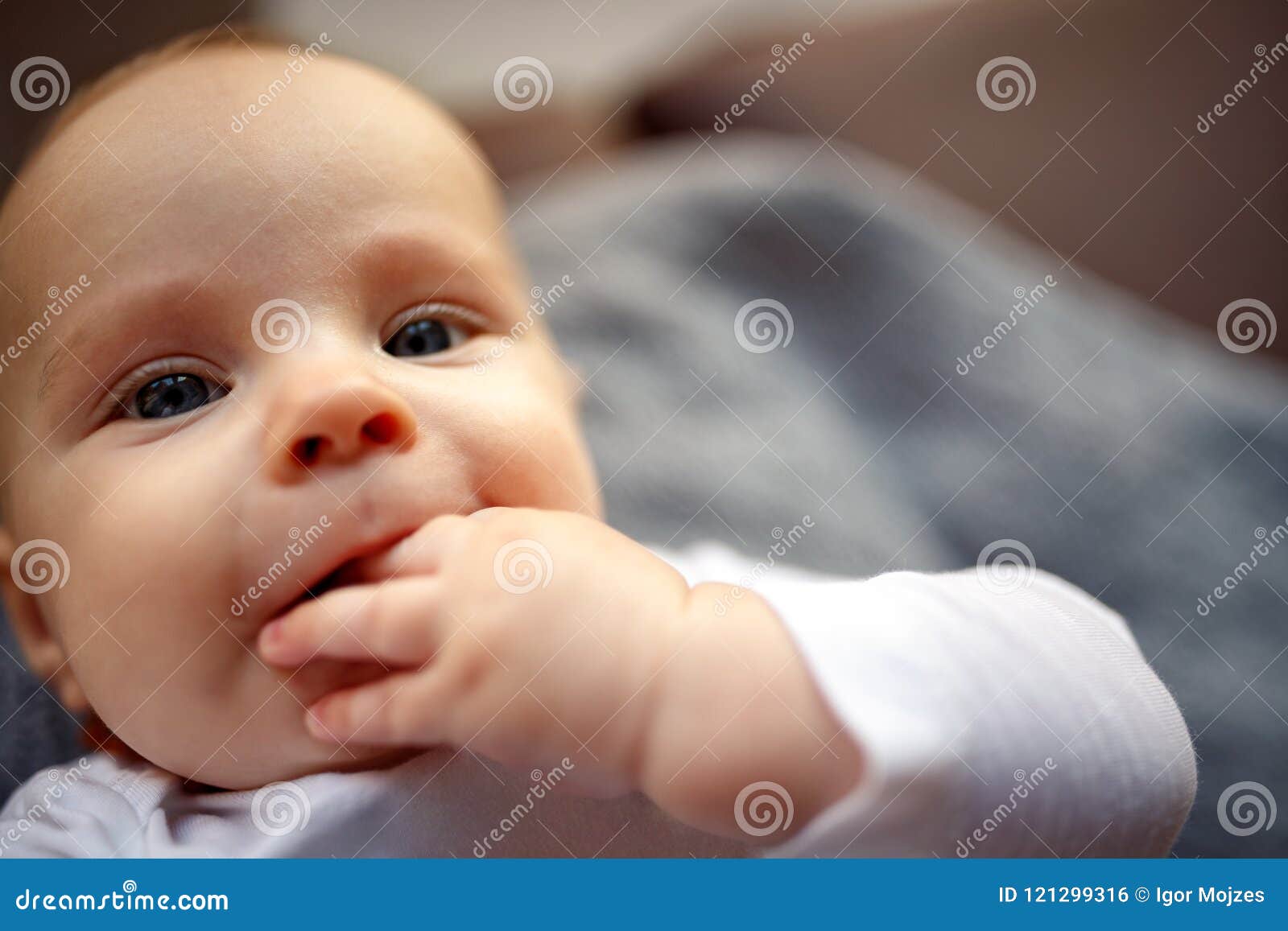 Baby Portrait - Adorable Smiling Baby Boy Stock Photo - Image of ...