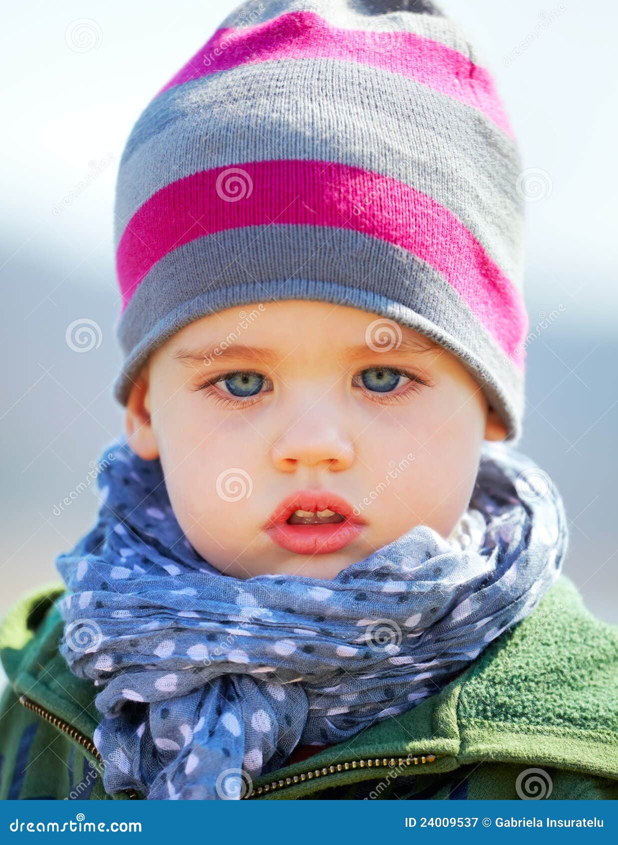 Baby Boy Portrait Outdoor in Spring Stock Image - Image of innocence ...