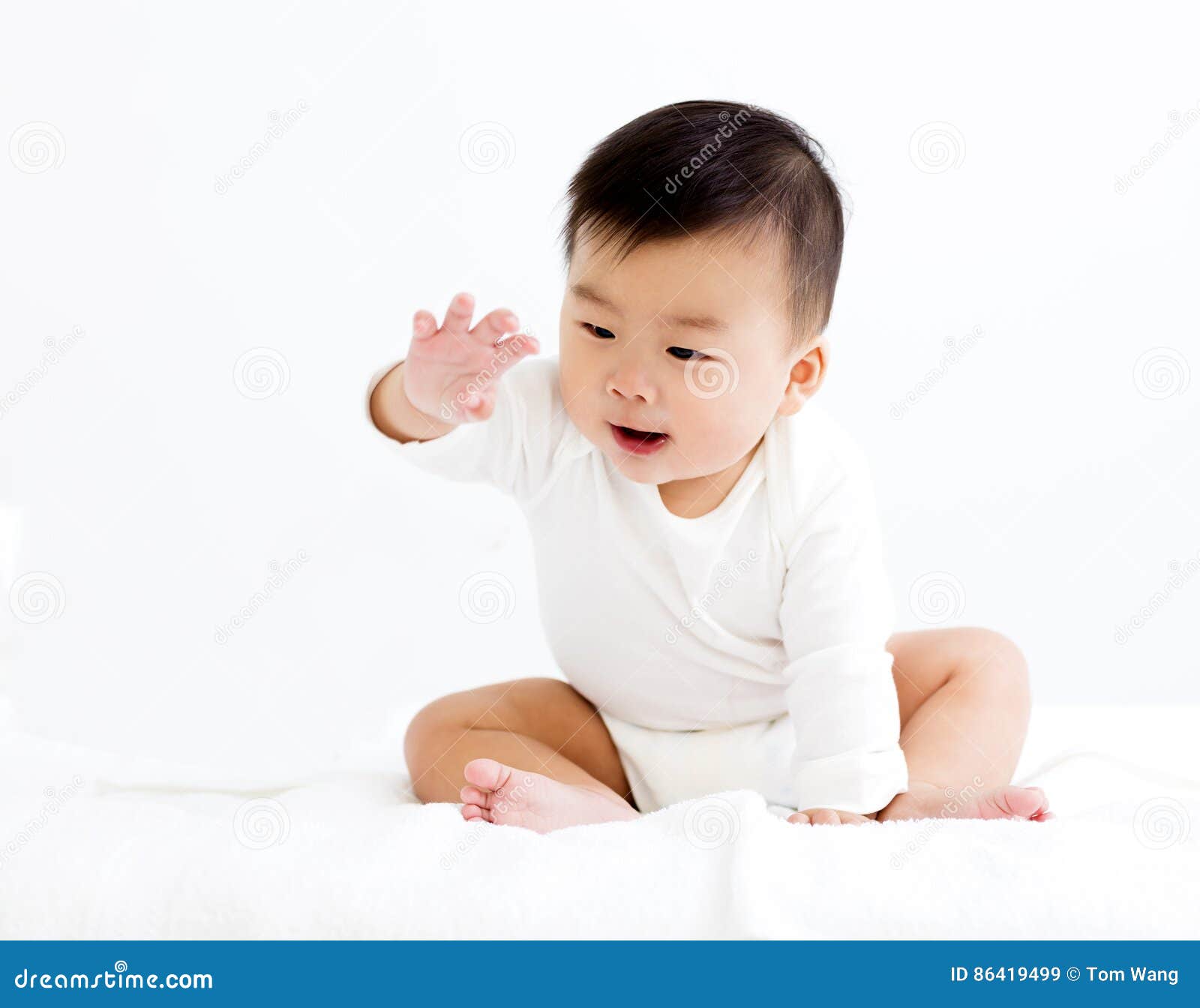 Baby Boy Reaching His Hands Out Stock Image - Image of catch, adorable ...