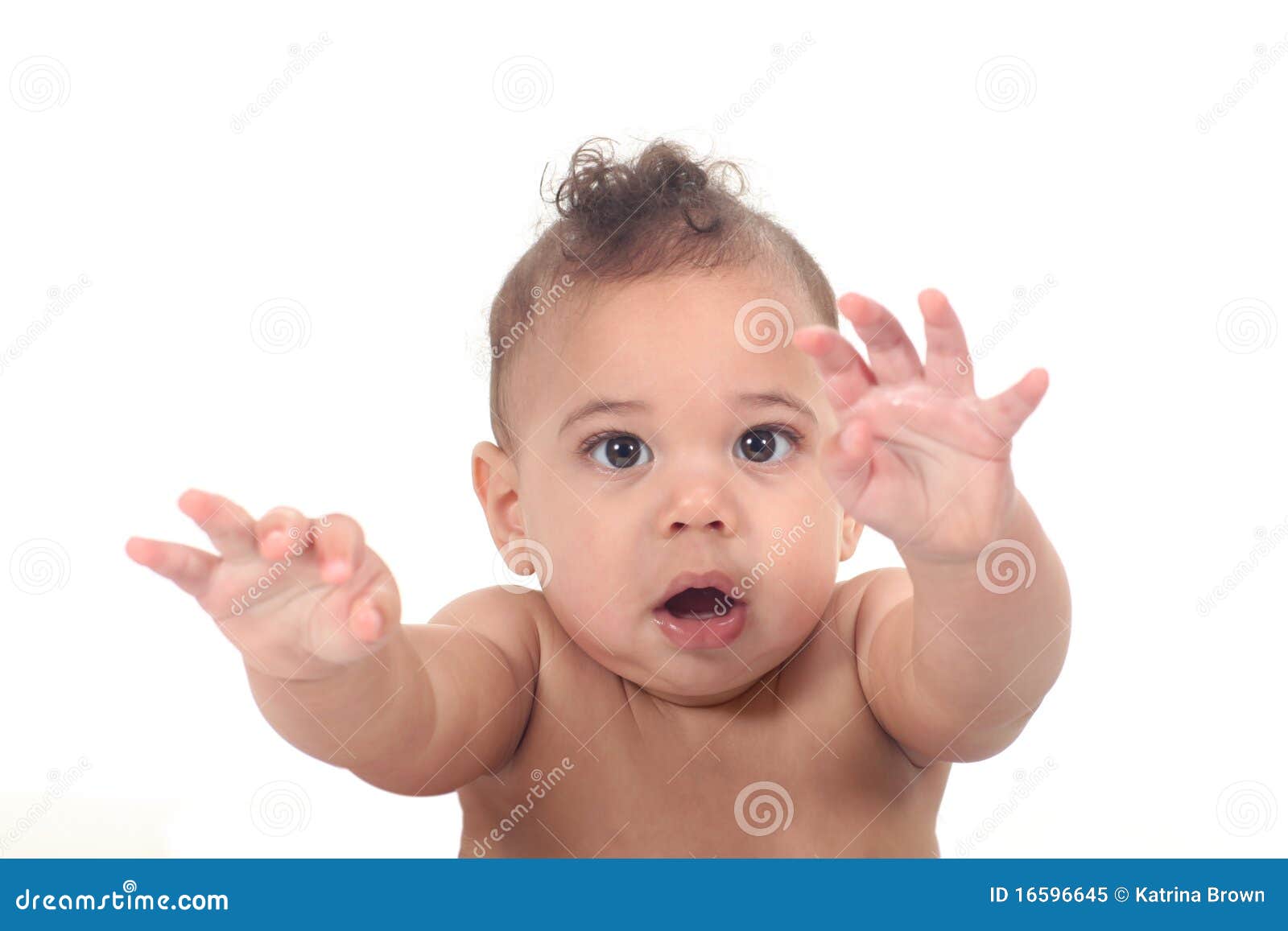Baby Boy Reaching Towards the Viewer Stock Image - Image of grasping ...