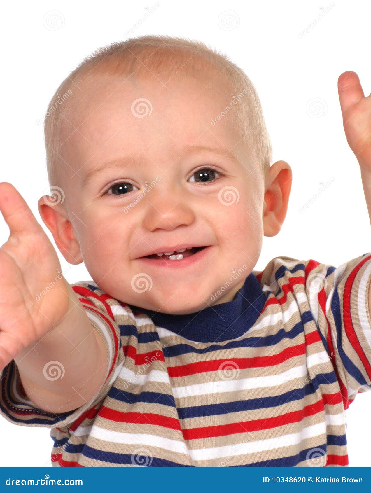 Baby Boy Reaching for the Viewer Stock Photo - Image of life, child ...