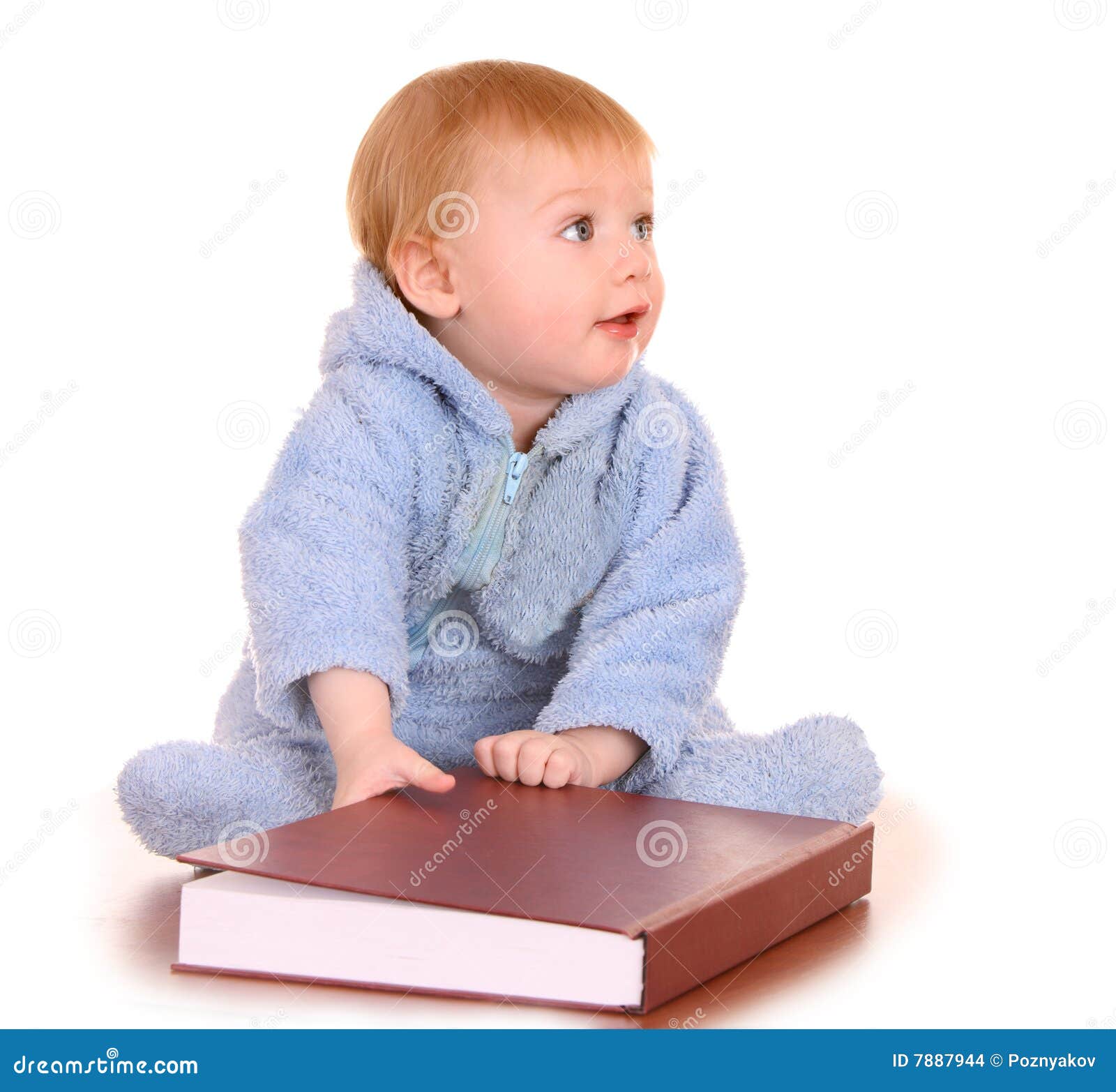 Baby Boy Read Big Red Book. Stock Photo - Image of children, book: 7887944