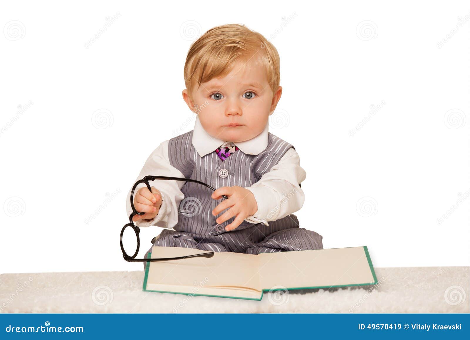 Baby boy reading a book stock image. Image of book, engineer - 49570419