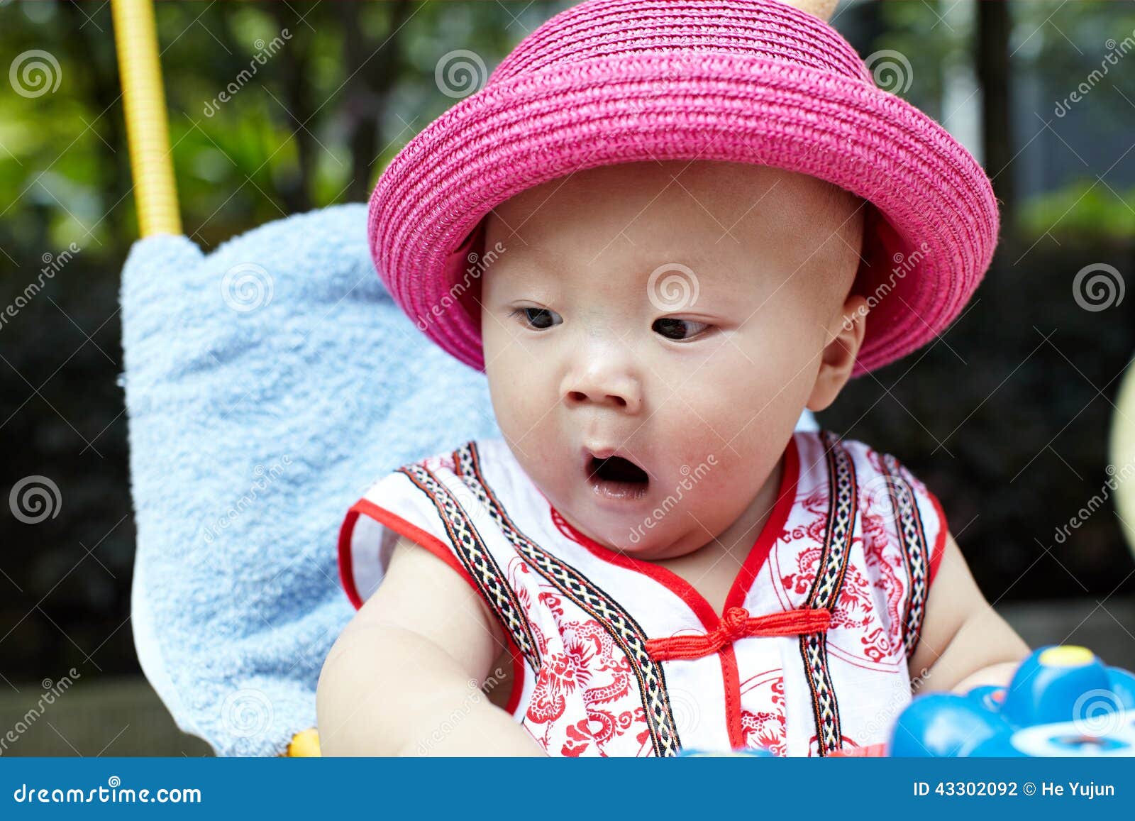 Baby boy in red hat stock photo. Image of childhood, blue - 43302092