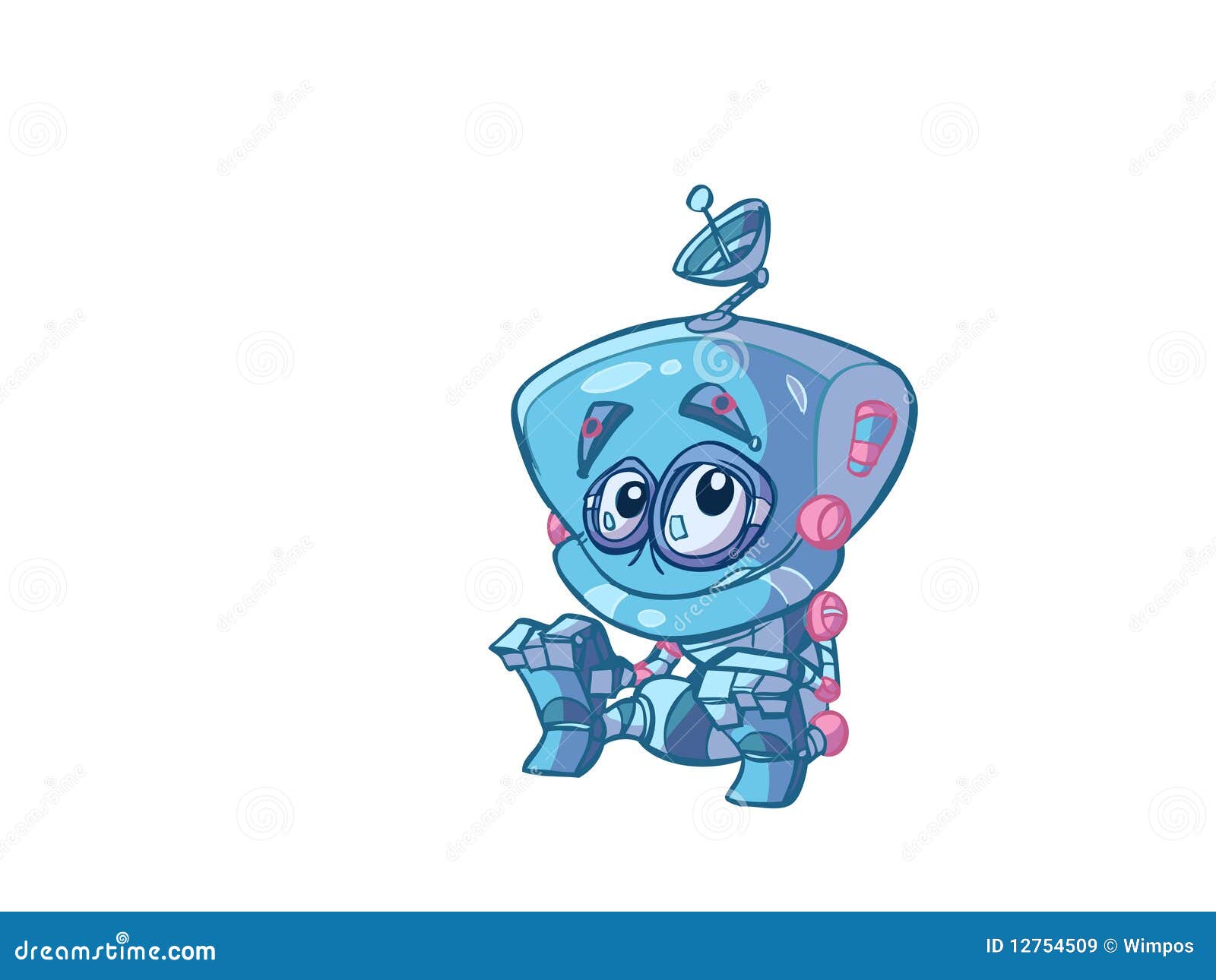 Baby boy robot stock illustration. Illustration of color - 12754509
