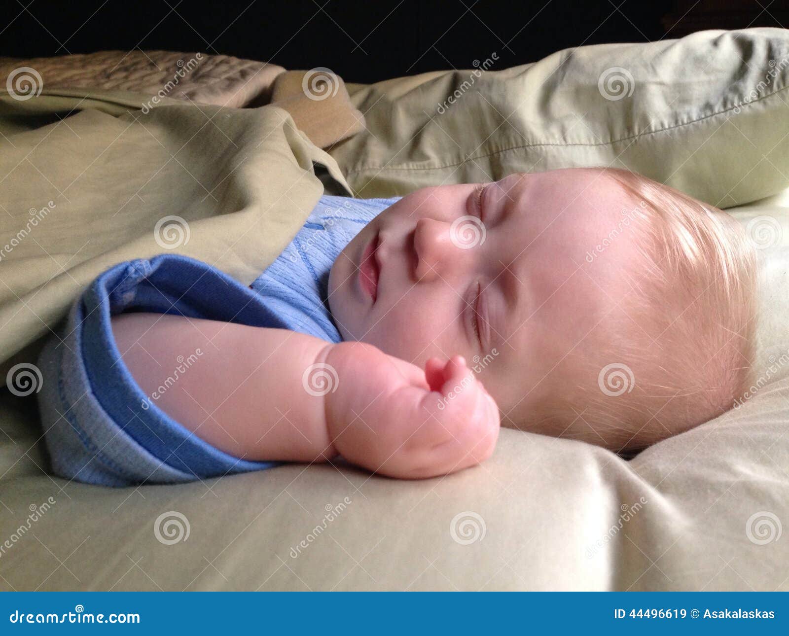 Baby Boy Sleeping Peacefully Stock Image - Image of male, baby: 44496619