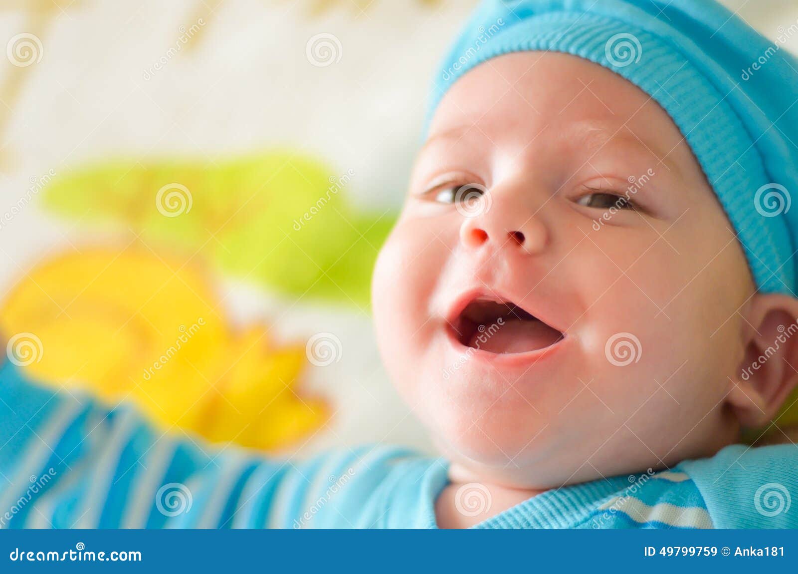Baby boy smiling stock image. Image of little, born, camera - 49799759