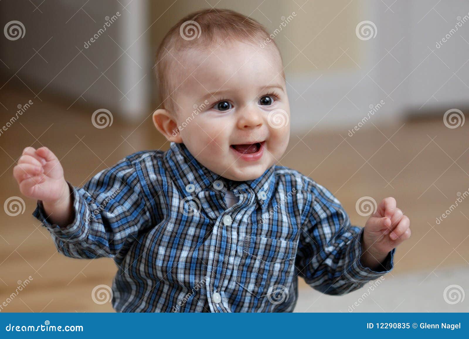 Baby boy snapping fingers stock image. Image of portrait - 12290835