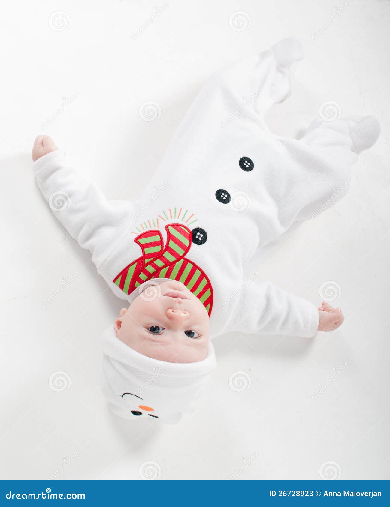 Baby Boy in Snowman Costume Stock Image - Image of small, holiday: 26728923