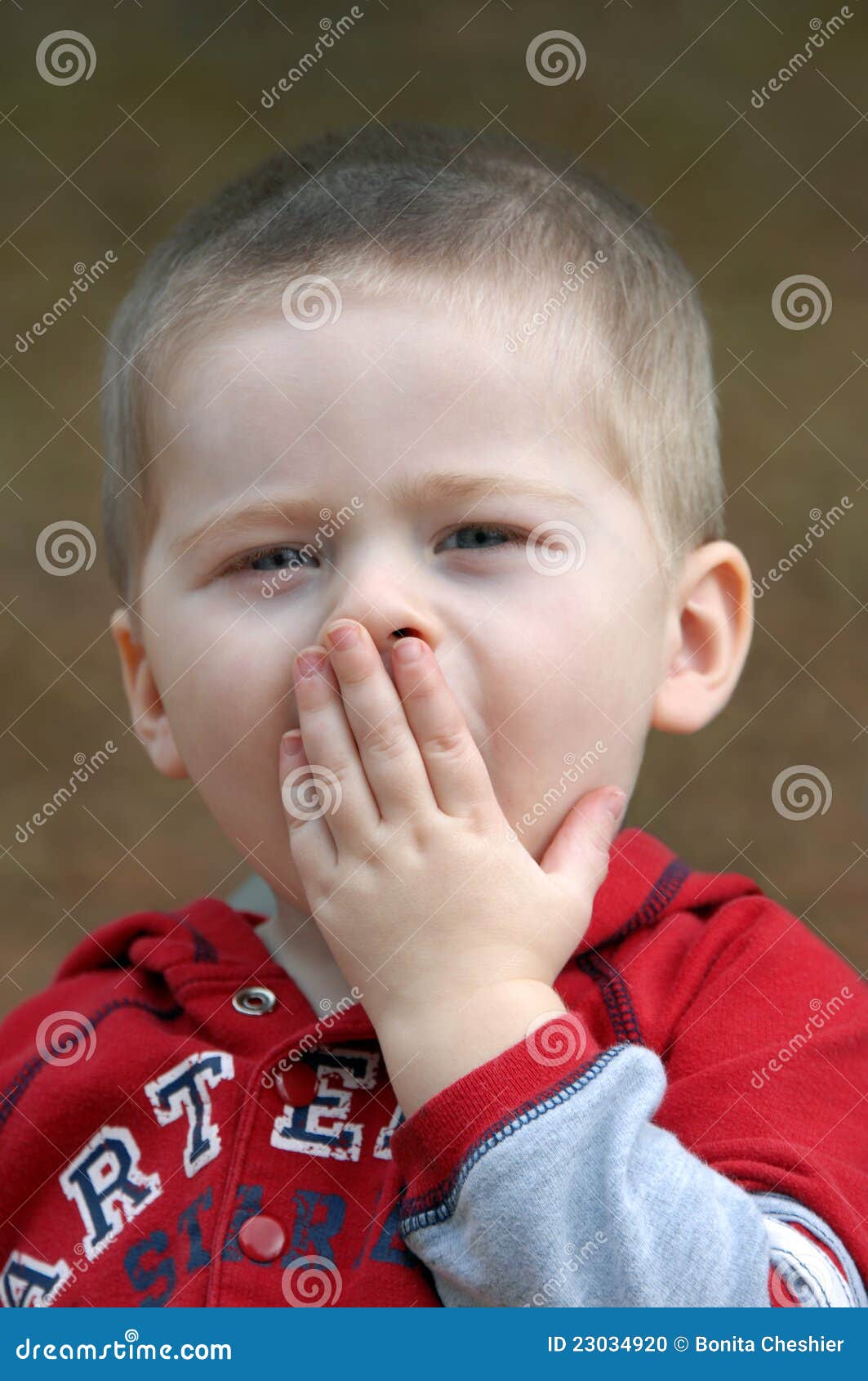 Baby Boy Stiffles Yawn stock photo. Image of closeup - 23034920