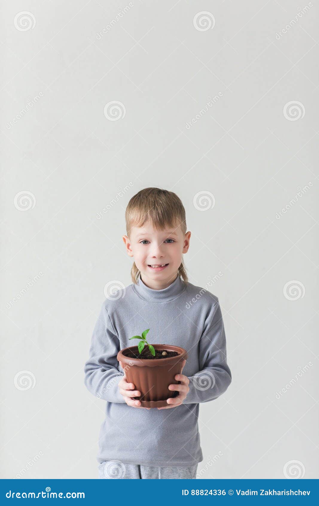 Baby Boy and the Symbol of Earth Day and Ecology Stock Photo - Image of ...