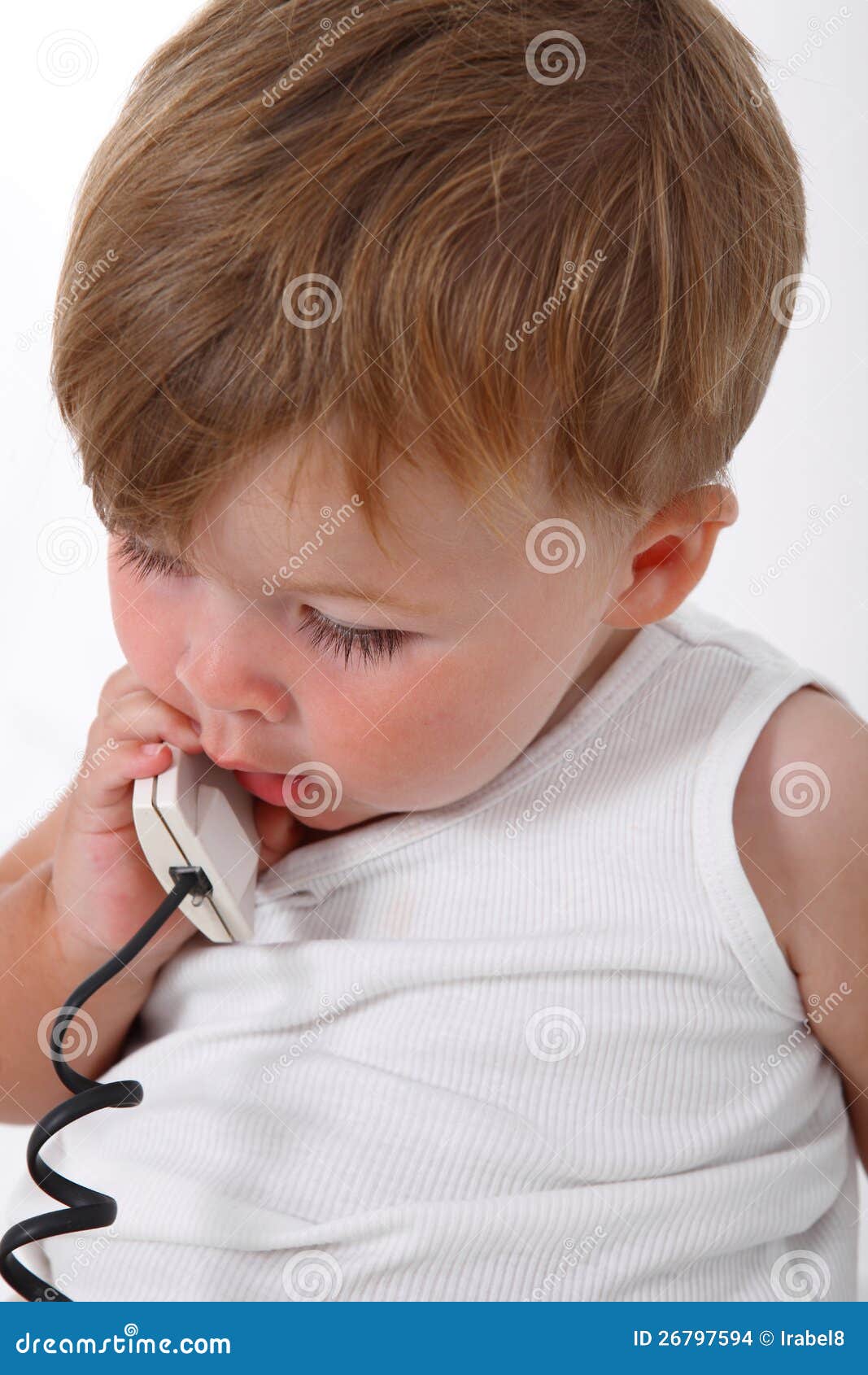 Baby Boy Talking on the Phone Stock Photo - Image of child, mouth: 26797594