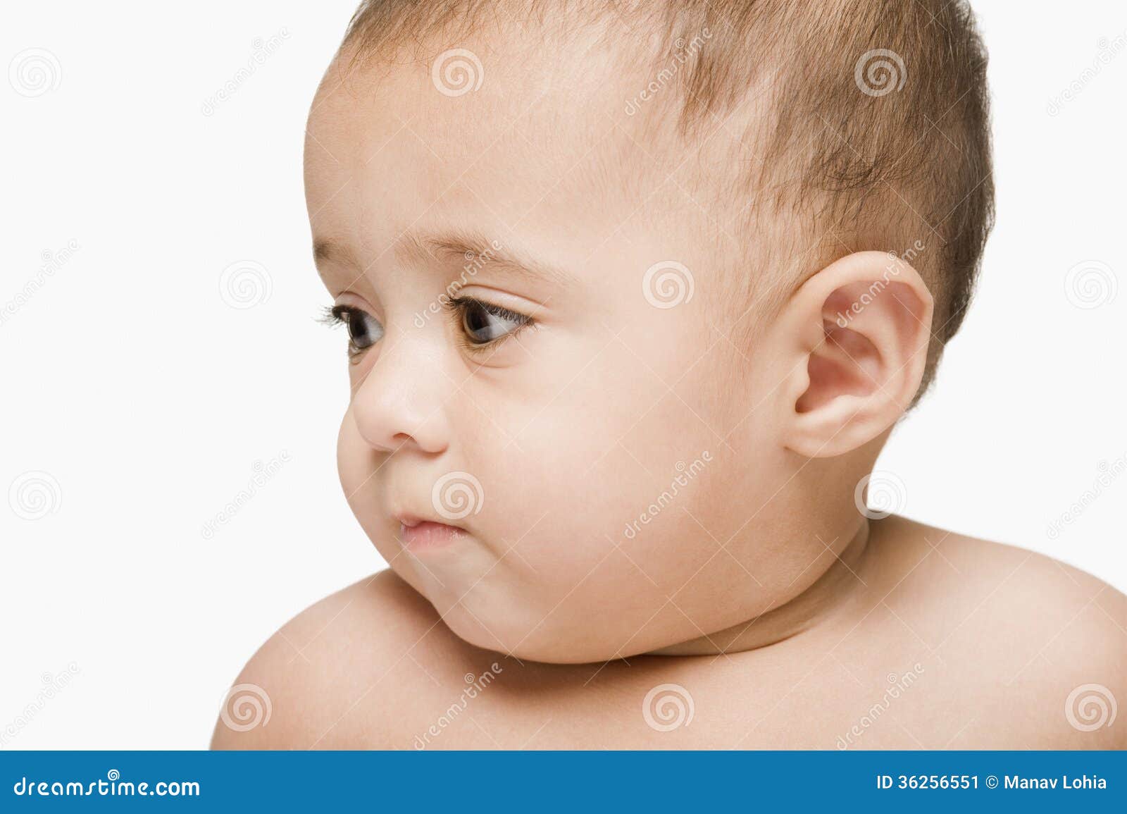 Baby boy thinking stock image. Image of person, months - 36256551