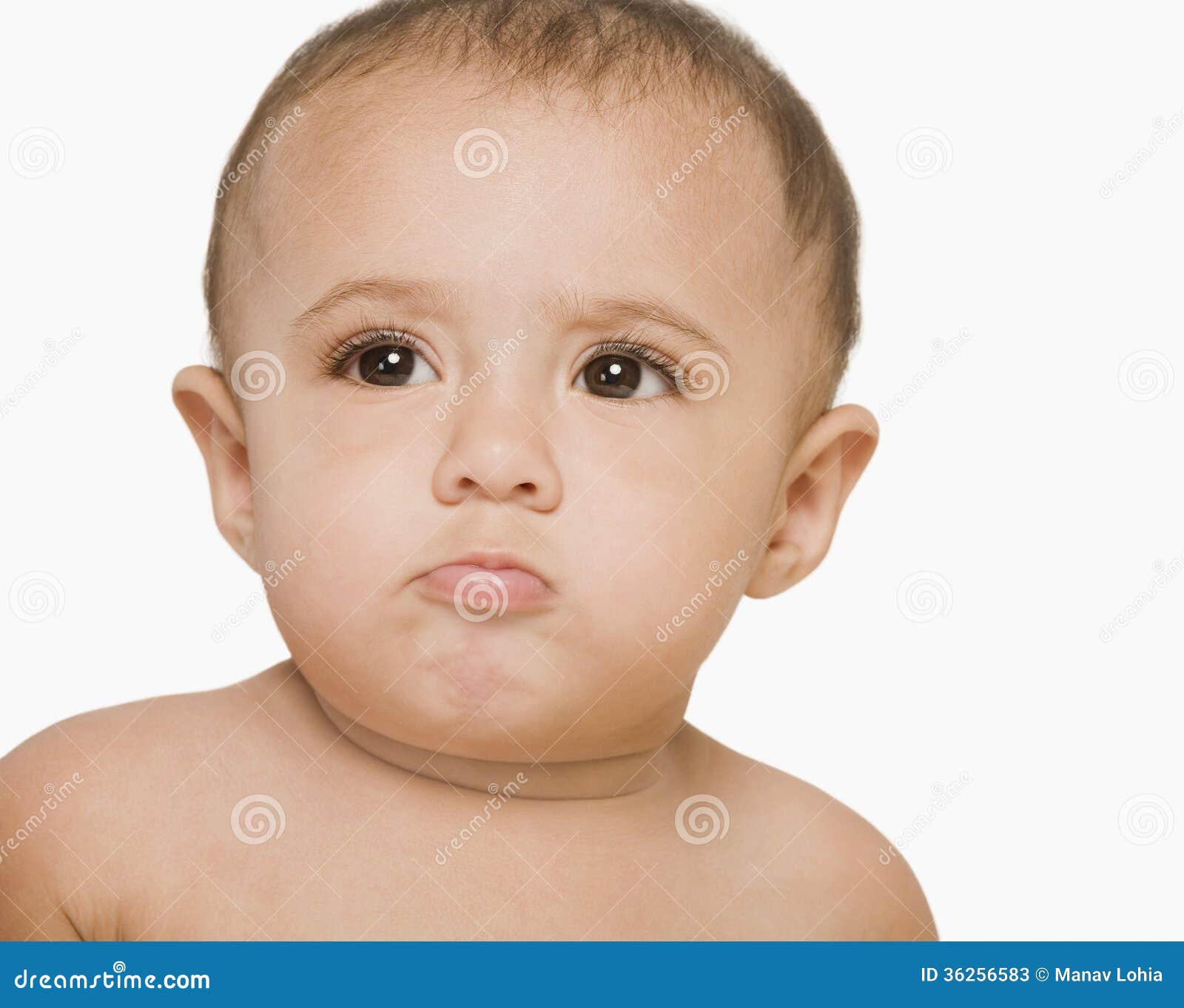 Baby boy thinking stock image. Image of view, head, contemplation ...